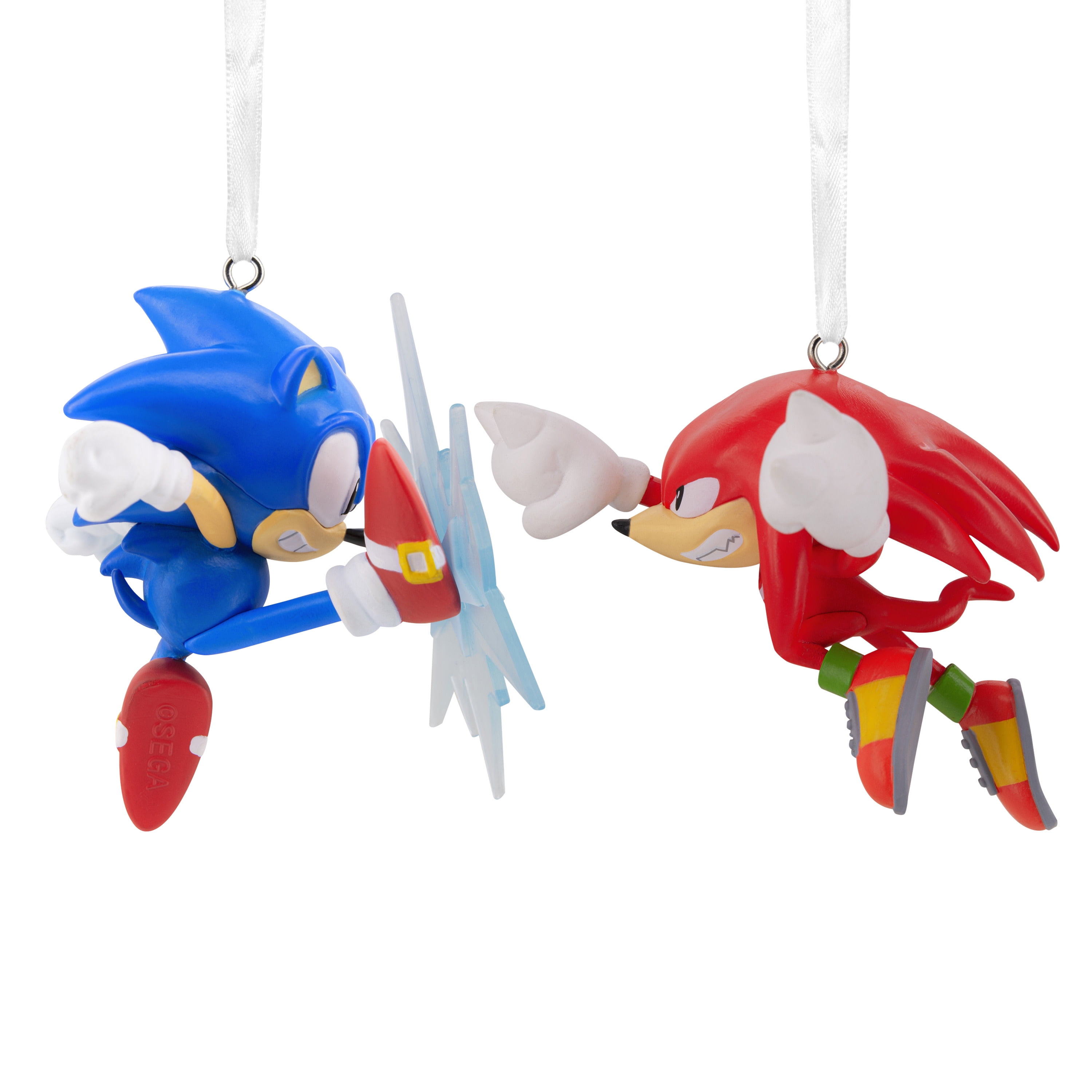 Hallmark Sonic The Hedgehog Sonic Vs. Knuckles Christmas Ornaments, Set ...