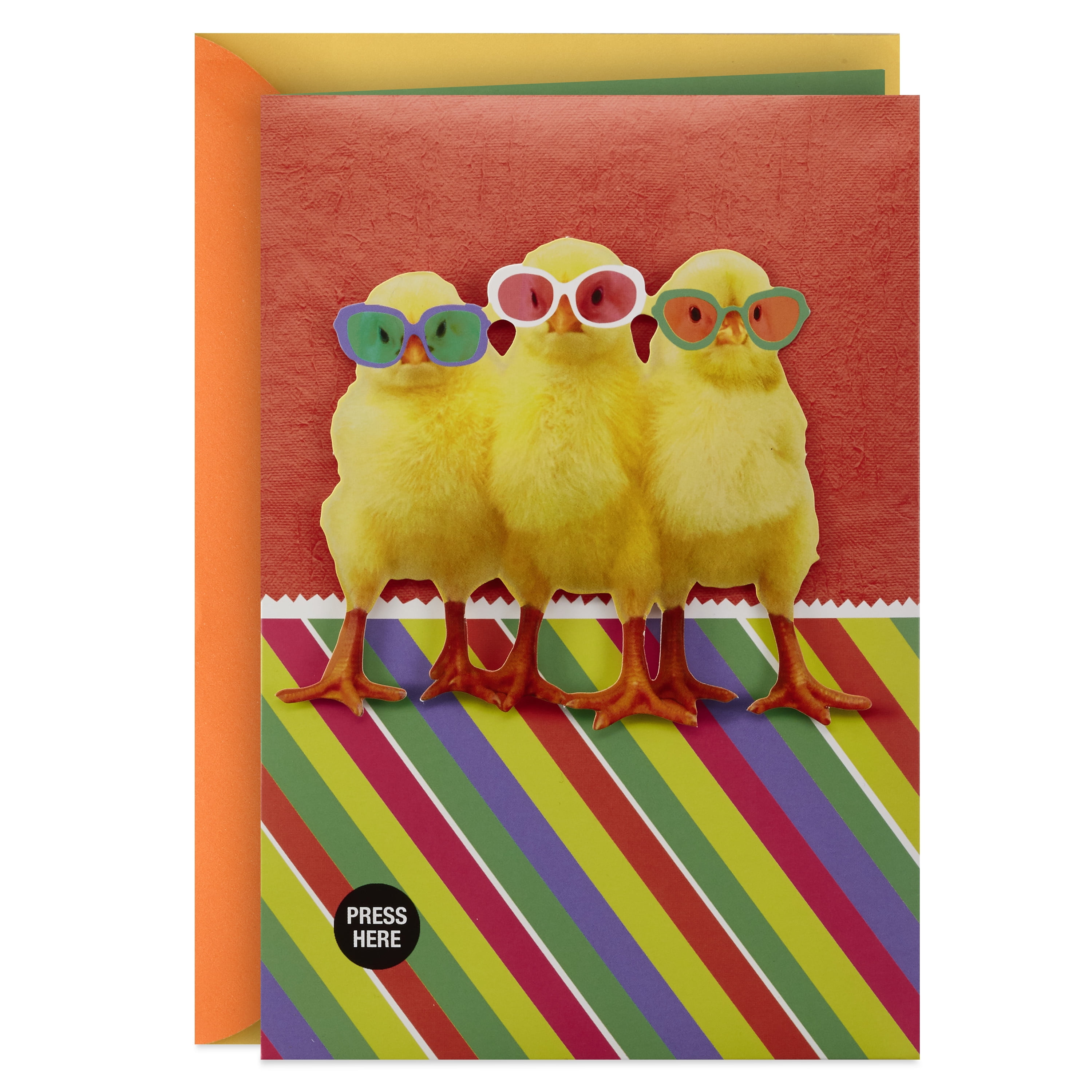 Hallmark Sound & Light Easter Greeting Card (Chks W- Sunglses ...