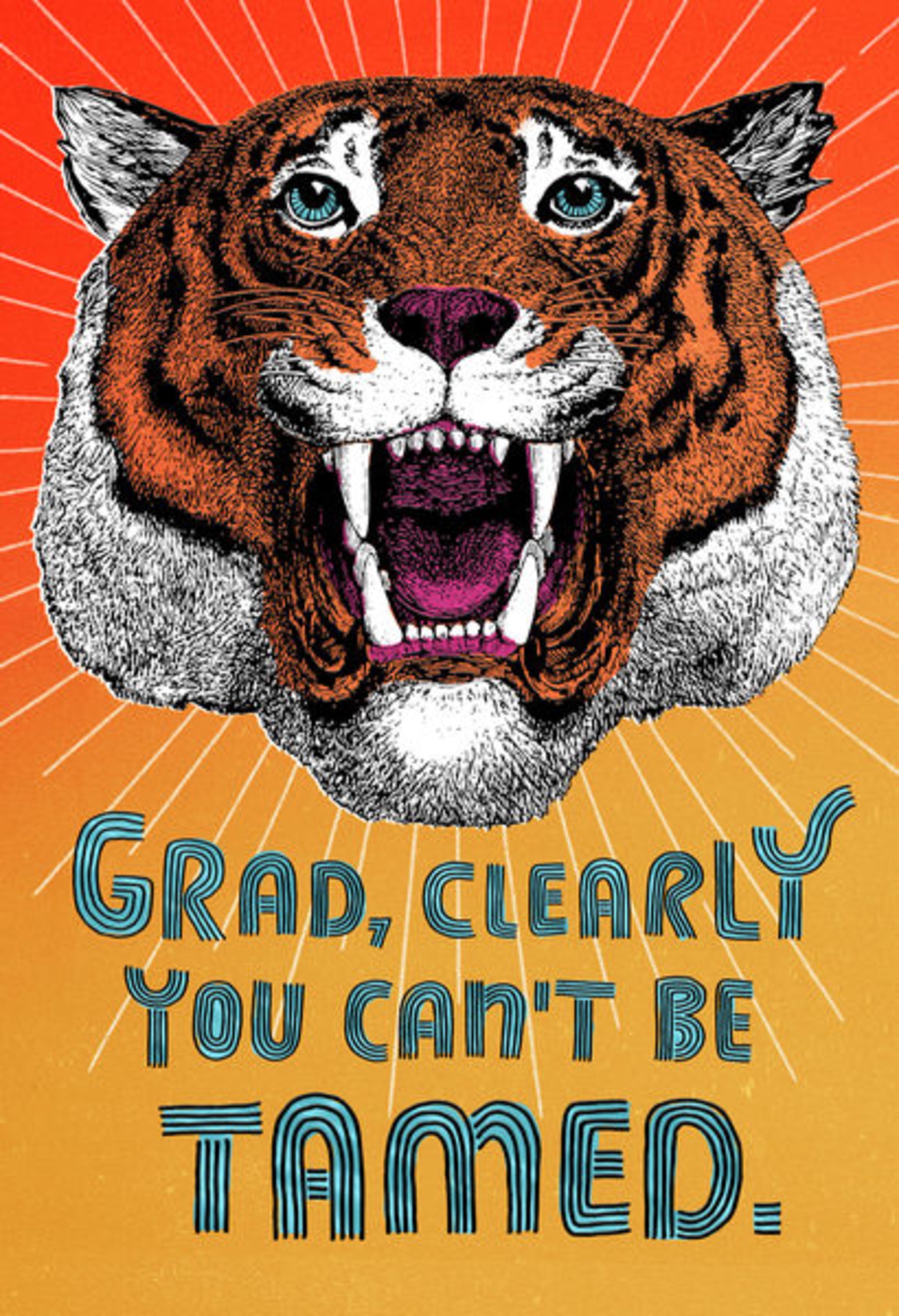 Hallmark Sound & Light Graduation Card for Anyone - Grad Can T Be Tamed ...