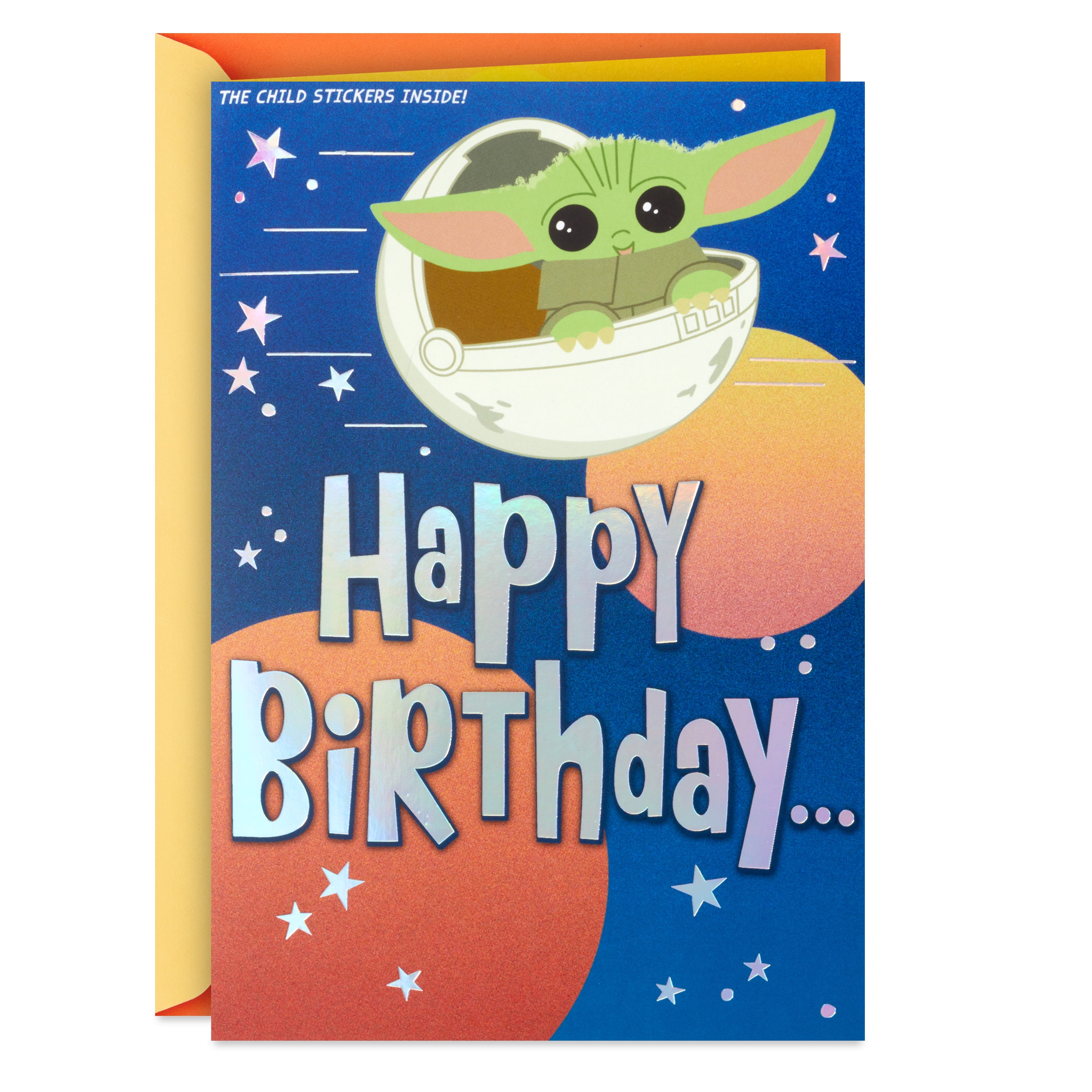 Hallmark Star Wars: the Mandalorian Grogu Birthday Greeting Card with ...