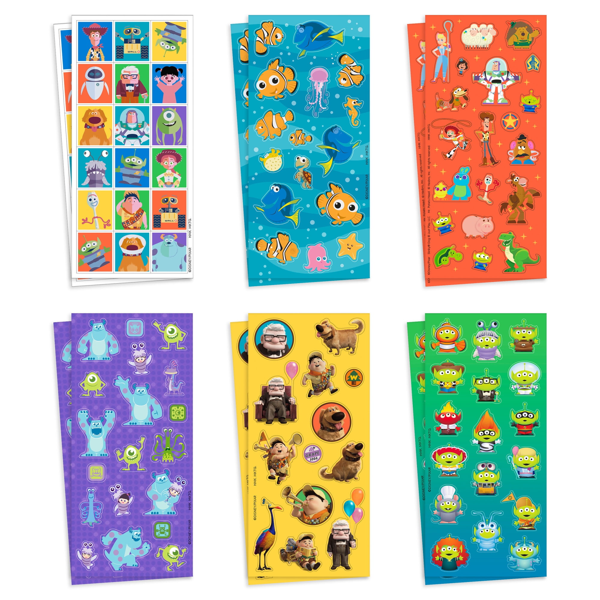 Hallmark Disney/Pixar Stickers (Favorites), 12 Sheets - Walmart.com
