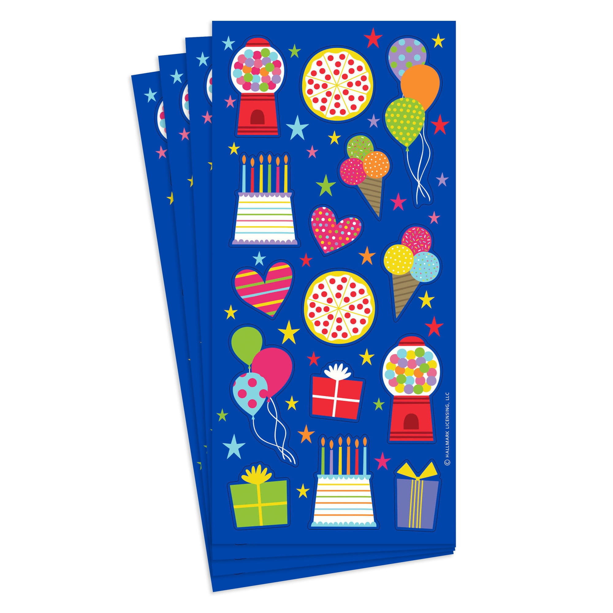 Hallmark Stickers (Birthday Party Fun), 4 Sheets - Walmart.com