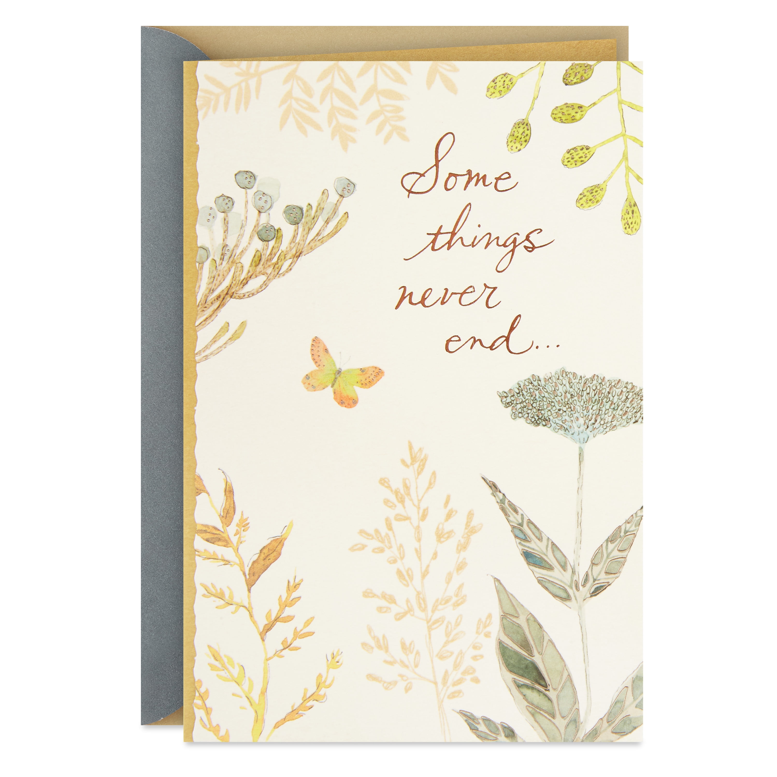 Hallmark Sympathy Greeting Card (Some Things Never End) - Walmart.com