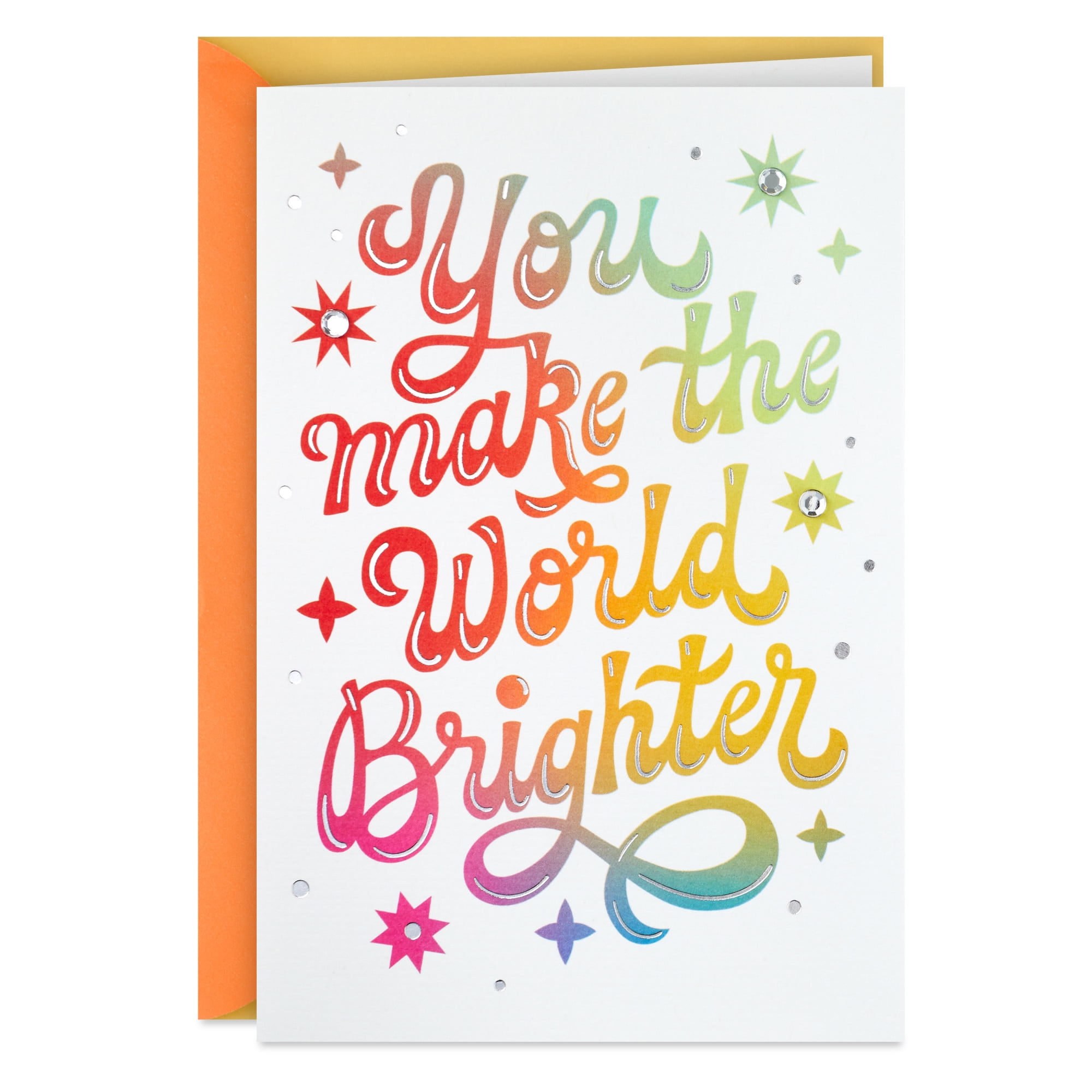Hallmark Thank You Card (You Make the World Brighter) - Walmart.com