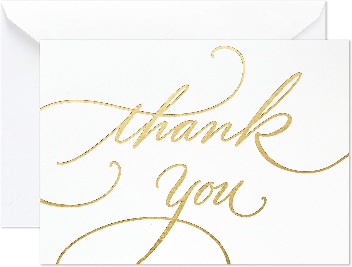 Hallmark Thank You Cards, Gold Foil Script (100 Thank You Notes with ...