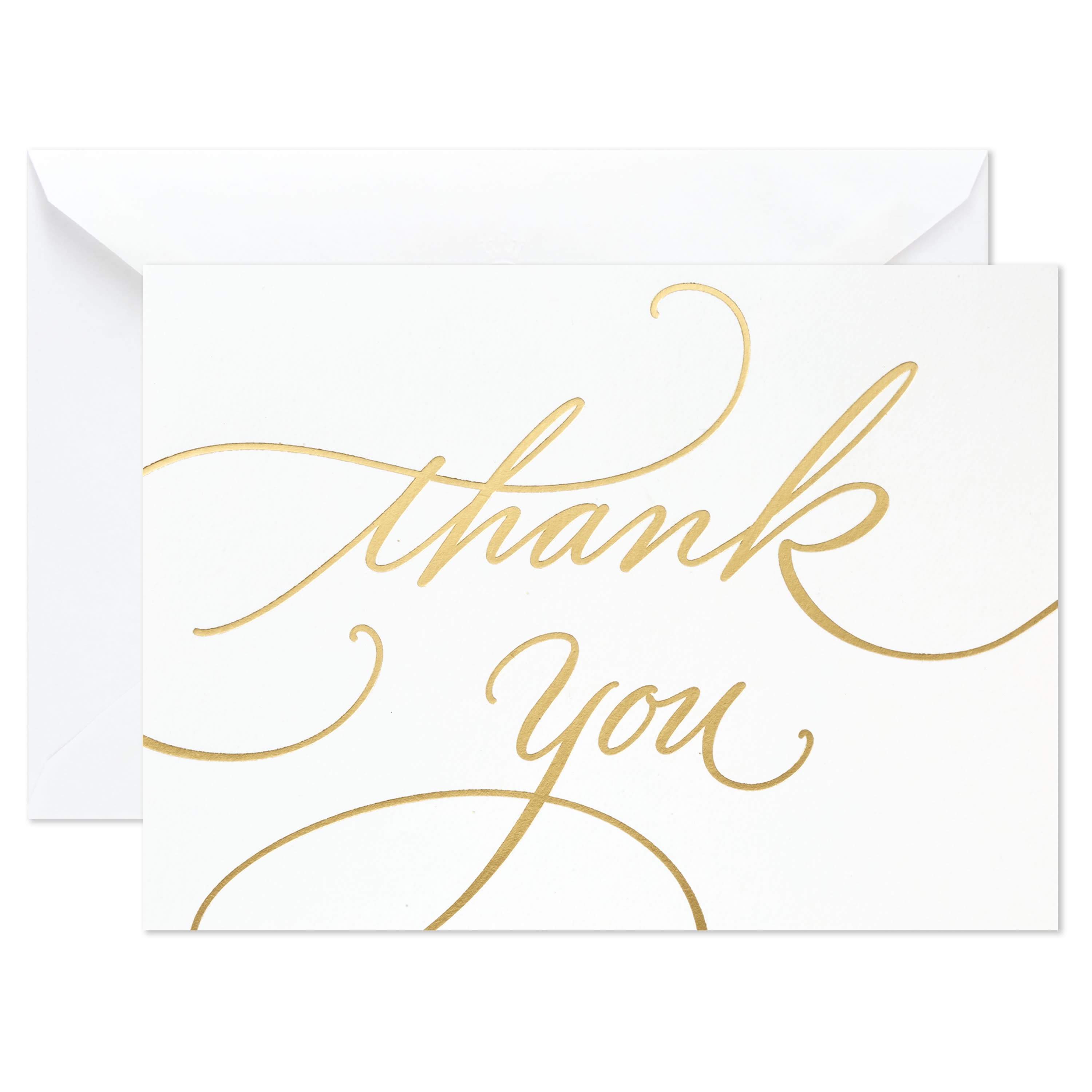Hallmark Thank You Cards, Gold Foil Script (100 Thank You Notes with ...
