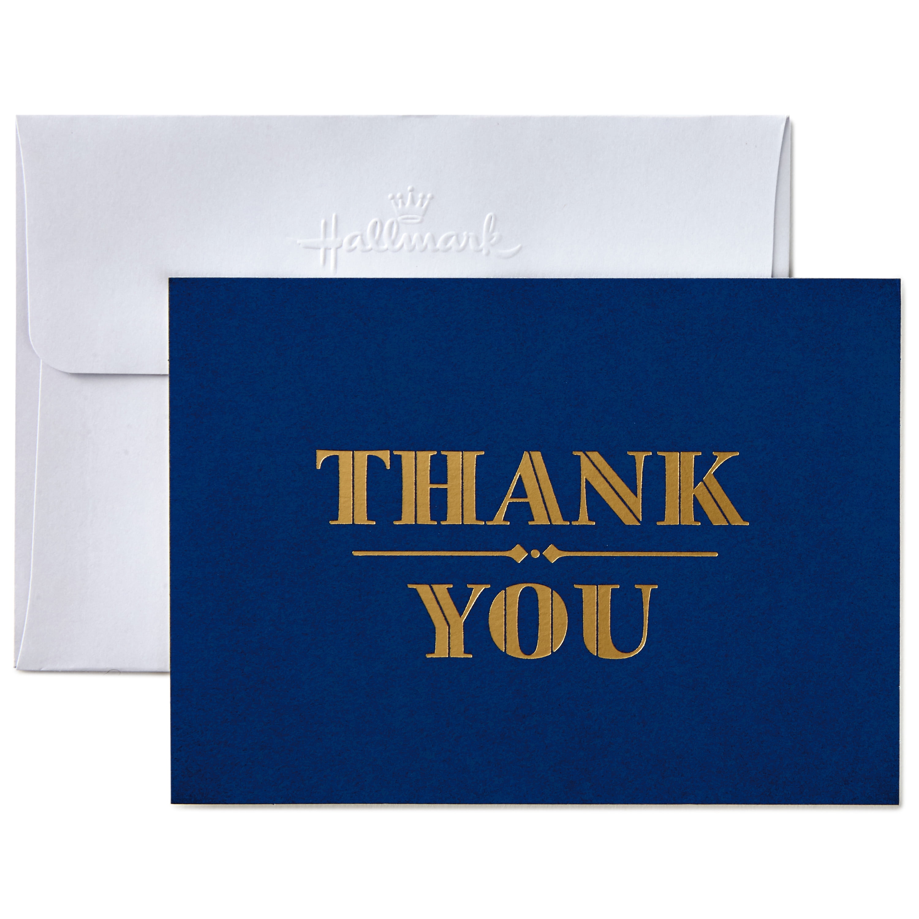 Hallmark Thank You Cards with Envelopes, Navy and Gold Foil (10 Thank ...