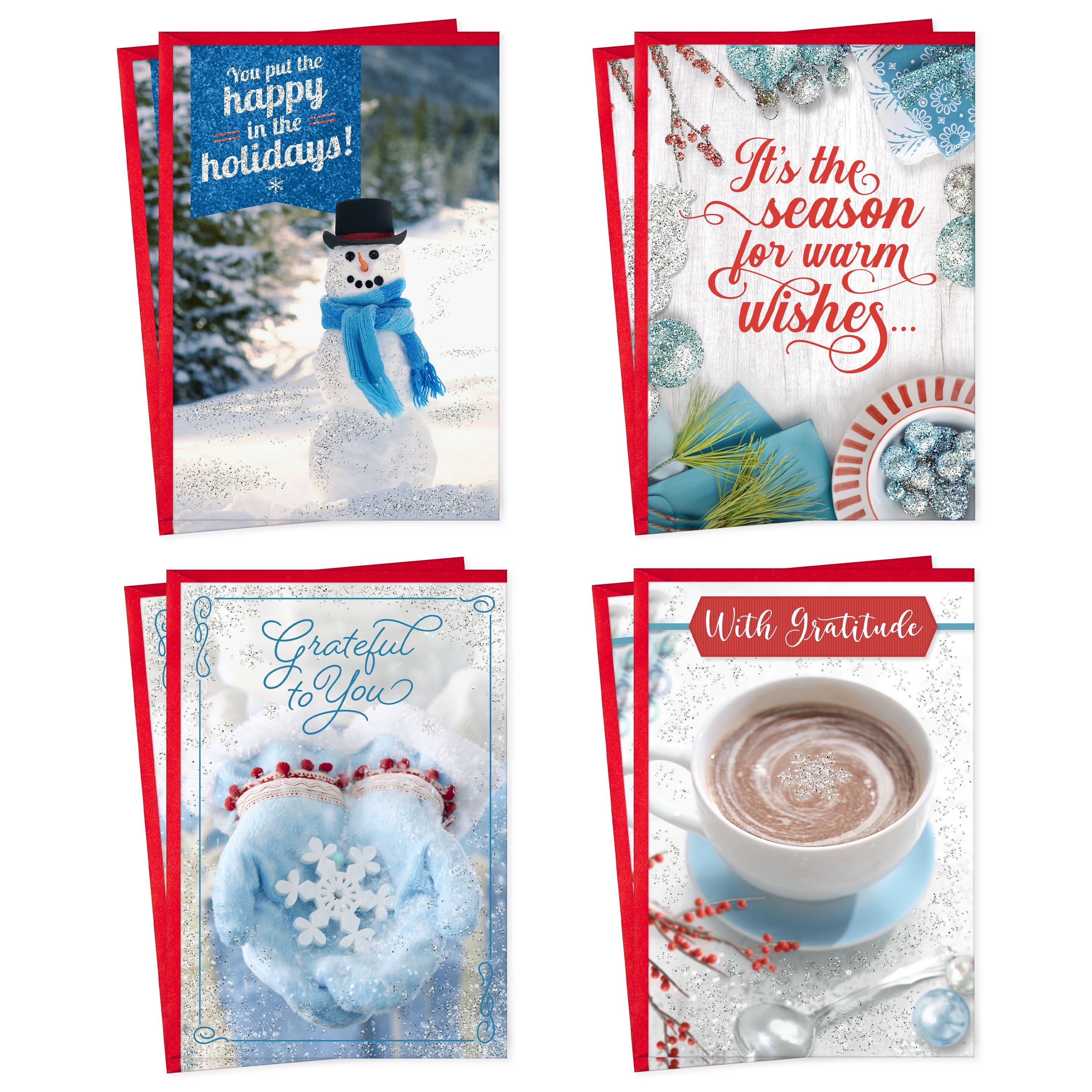 Hallmark Thank You Greeting Cards (Cozy Winter Christmas), Pack of 8 ...
