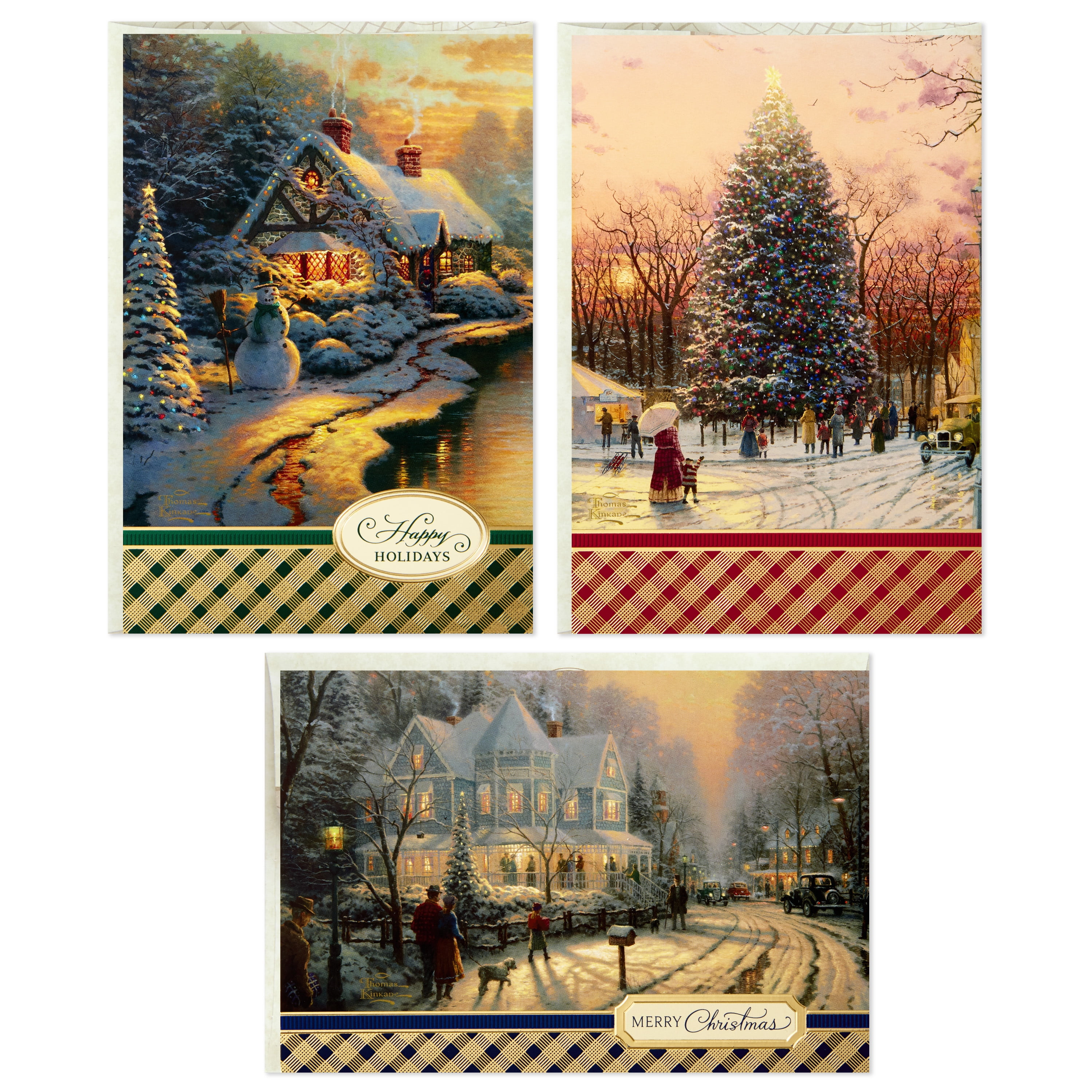 Hallmark Thomas Kinkade Boxed Christmas Cards Assortment, Snowy Scenes ...