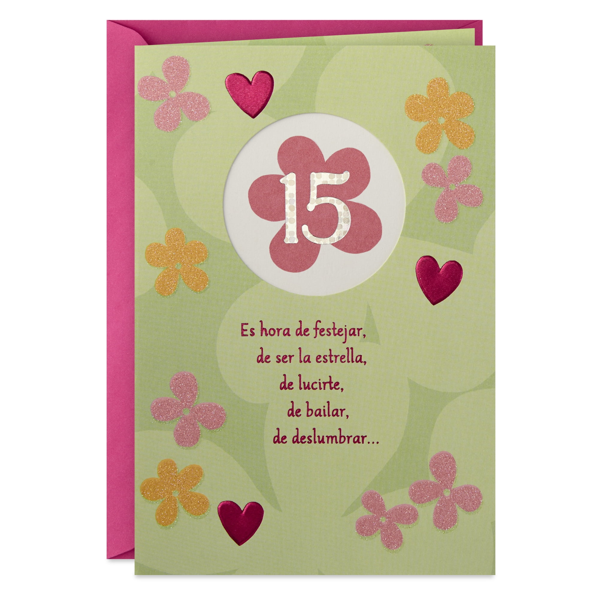 Hallmark VIDA Spanish-Language Quinceañera Card (Time to Be a Star and ...