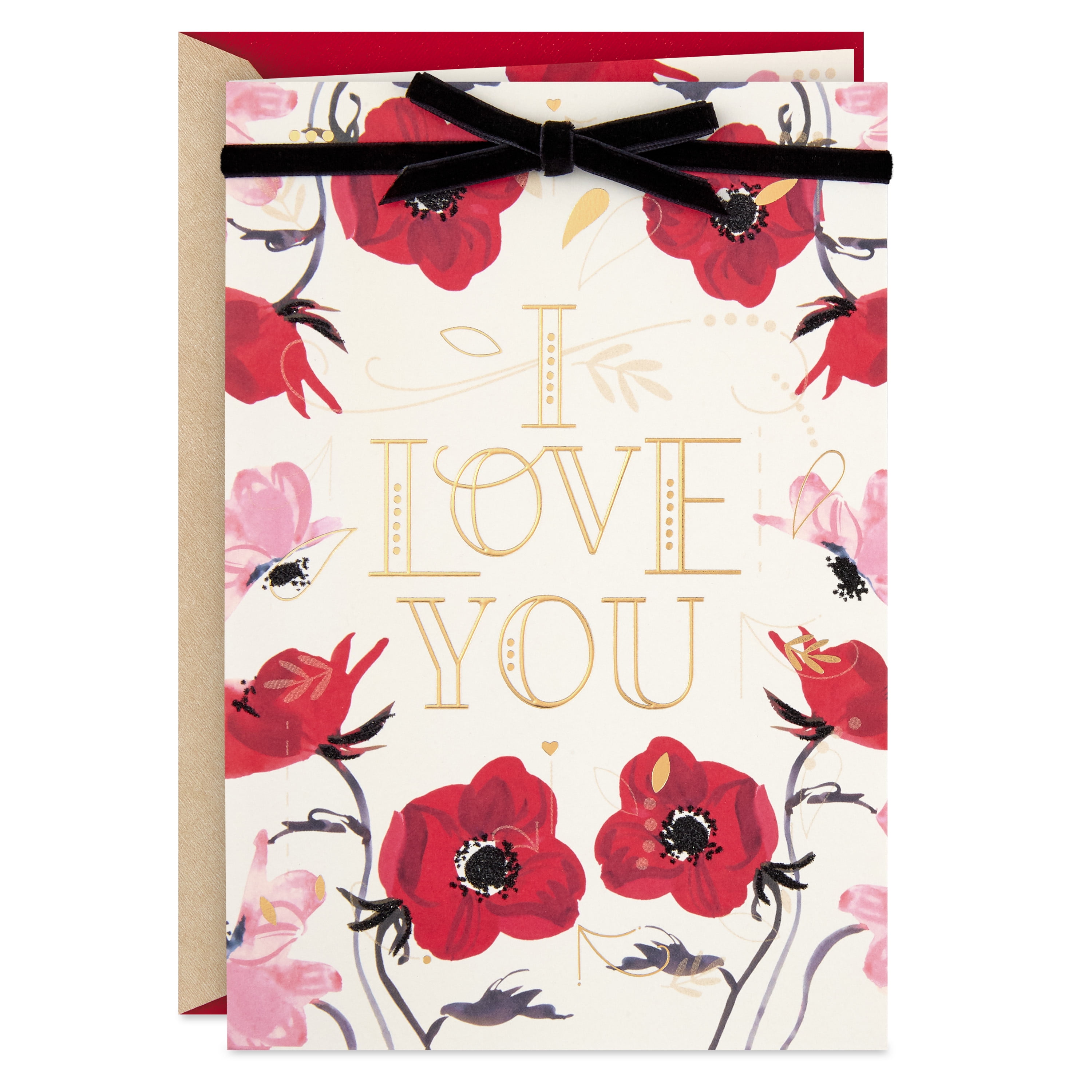 Hallmark Valentines Day Card For Significant Other I Love You Flowers