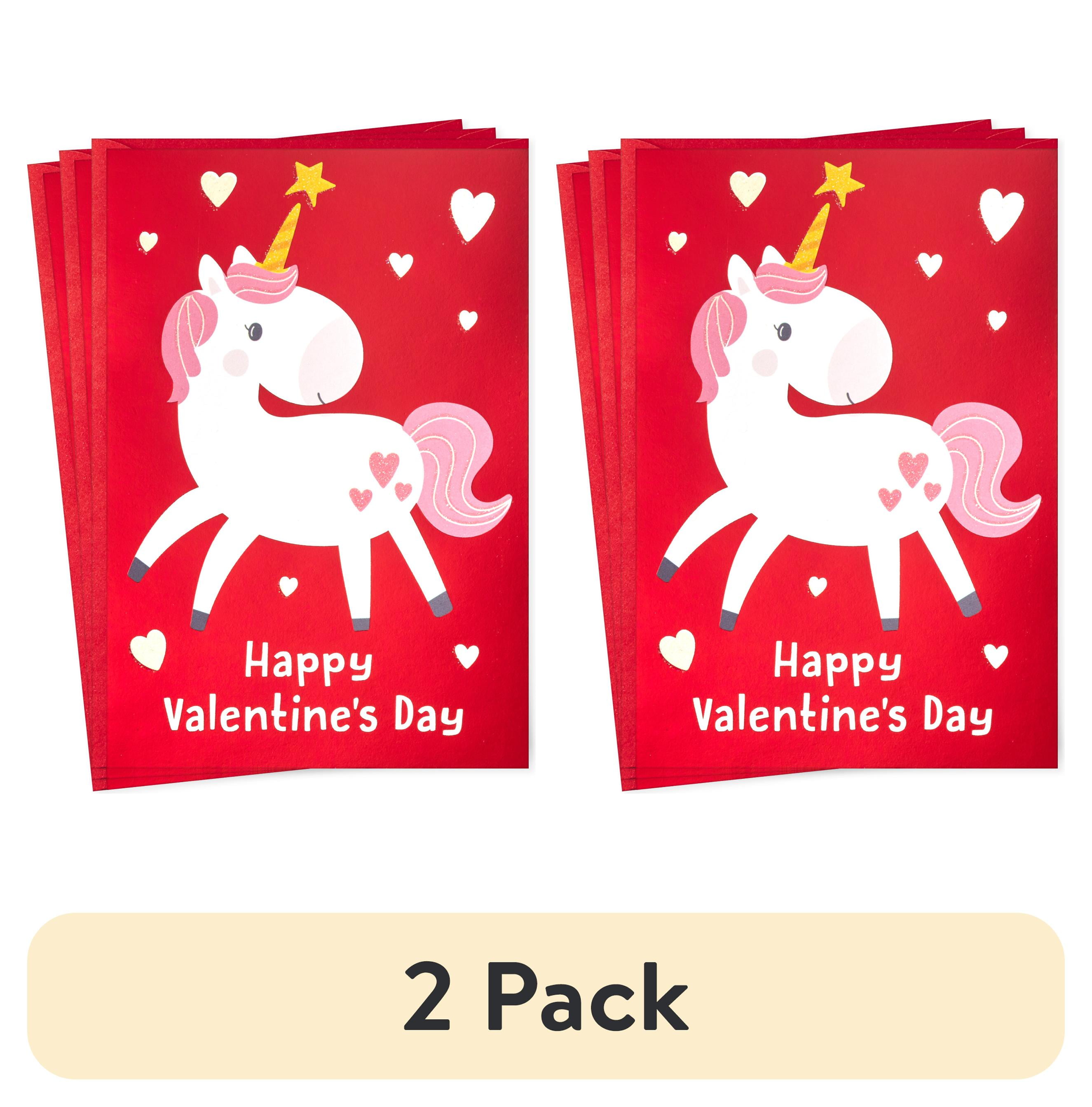 (2 pack) Hallmark Valentines Day Cards Assortment for Kids, Unicorn and ...