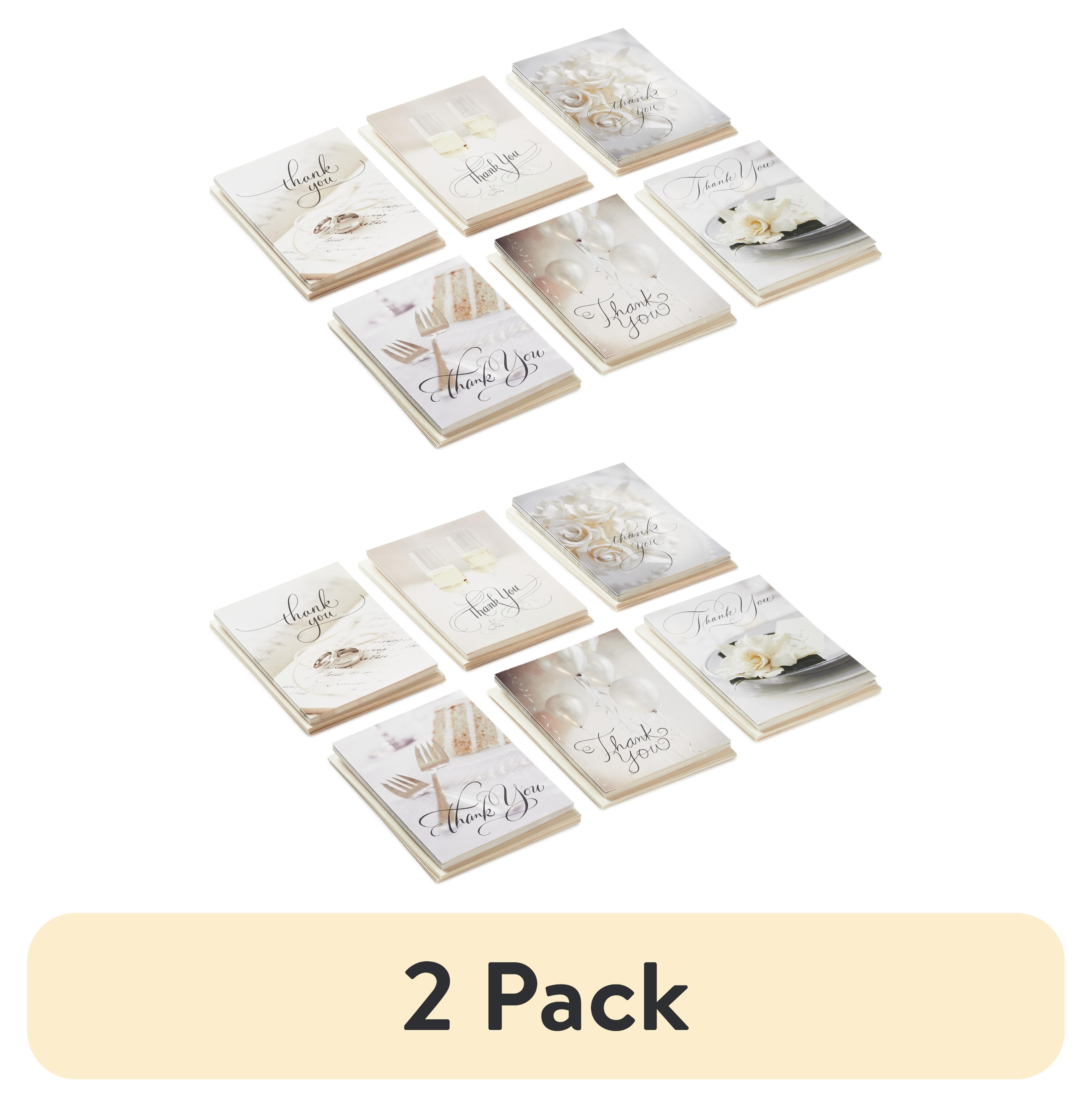 (2 pack) Hallmark Wedding Icons Thank You Notes Greeting Cards with ...