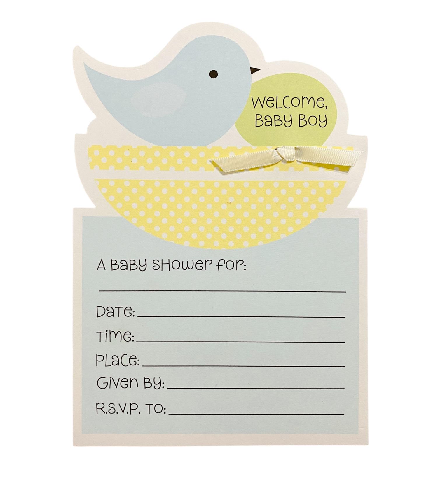 Hallmark Welcome Baby Boy Invitations 10 Cards with Envelopes - Walmart.com