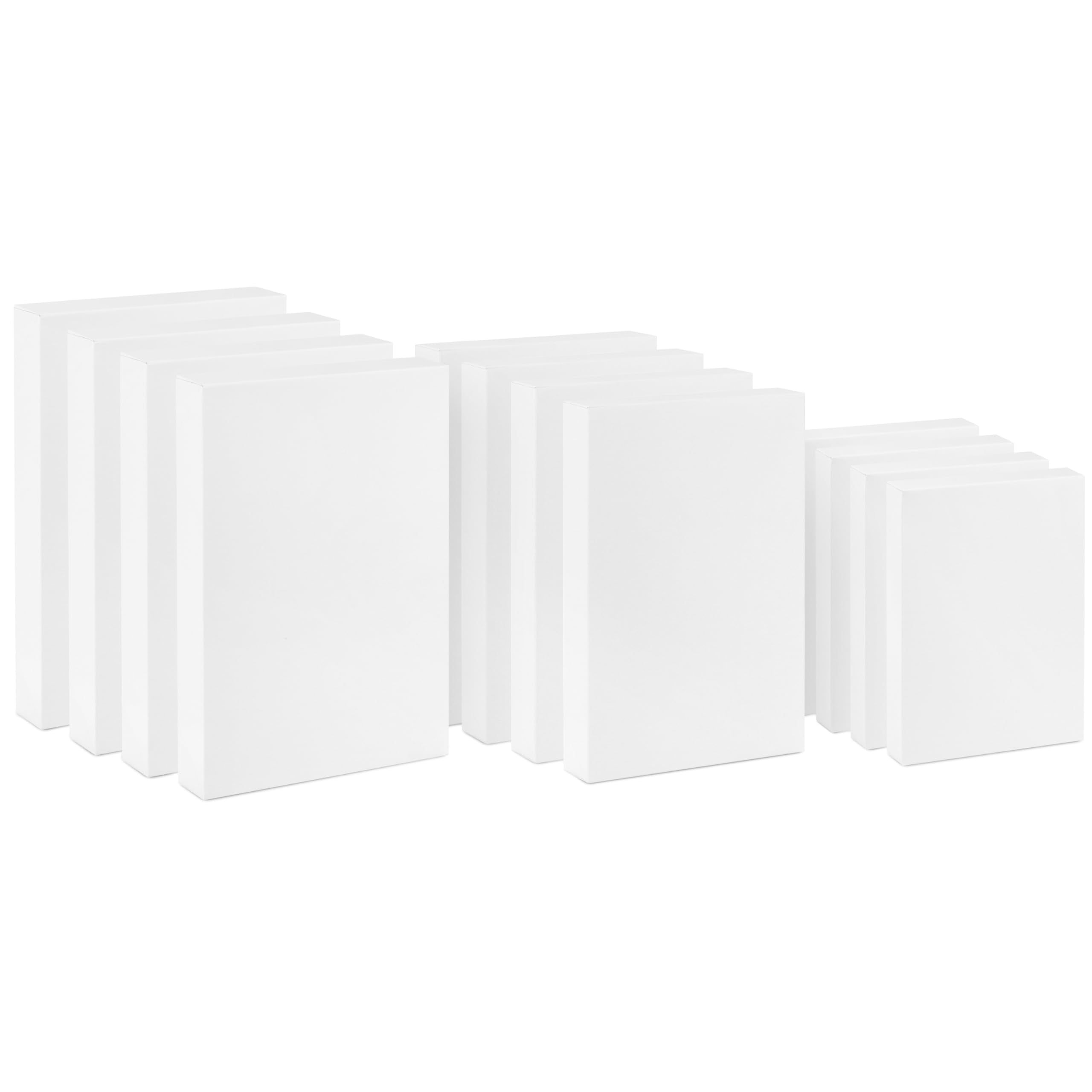 Hallmark White Gift Boxes, Assorted Sizes AIS1 (12 Boxes with Lids: 4 ...