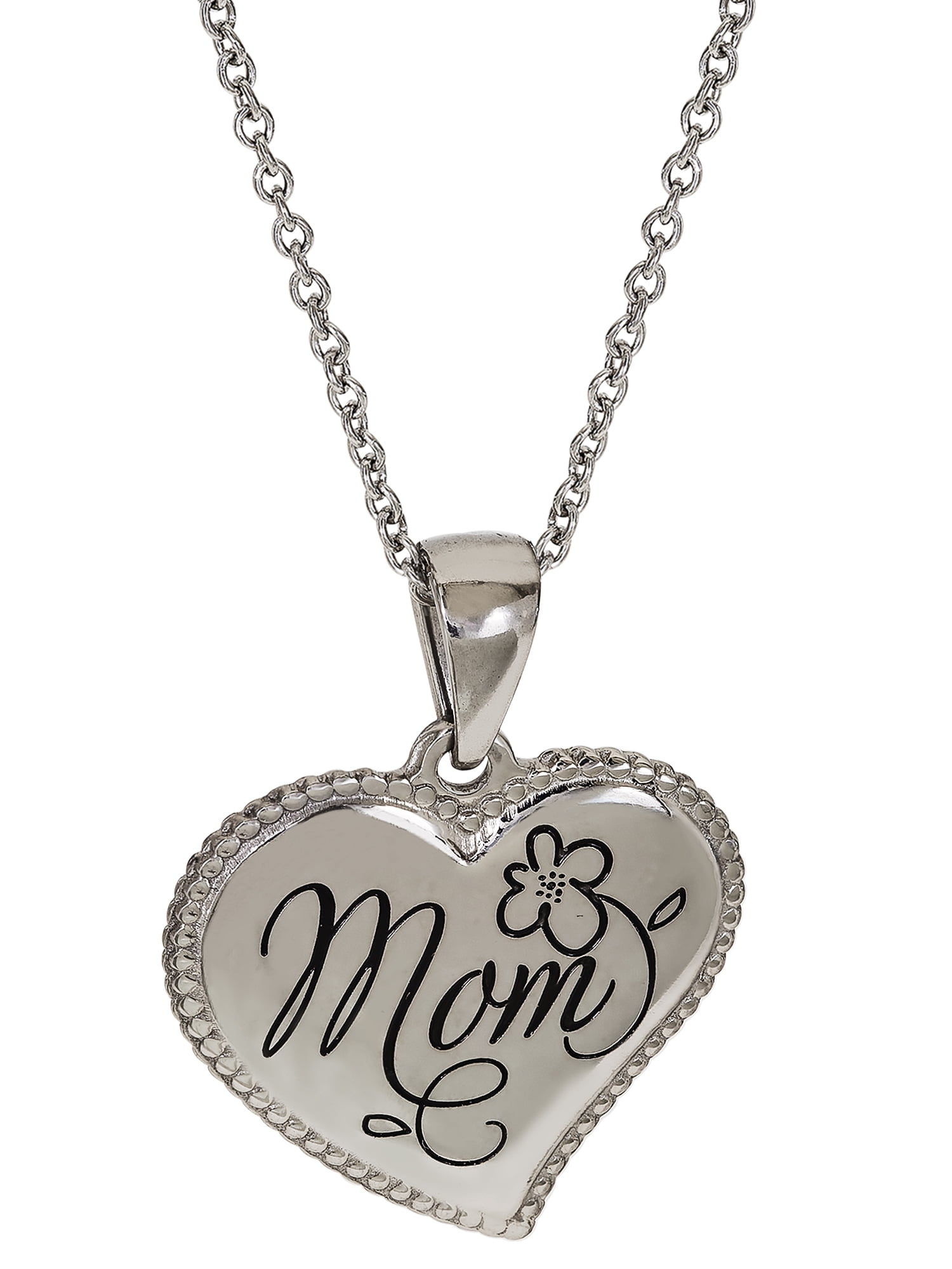 Hallmark Women's Stainless Steel Mom Heart Pendant, 18 - Walmart.com