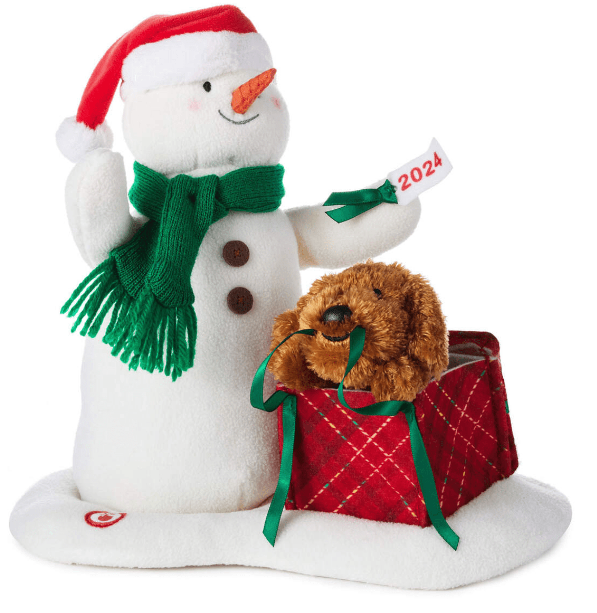 Hallmark Wrapped in Joy Singing Snowman Plush With Motion, 10" New With ...