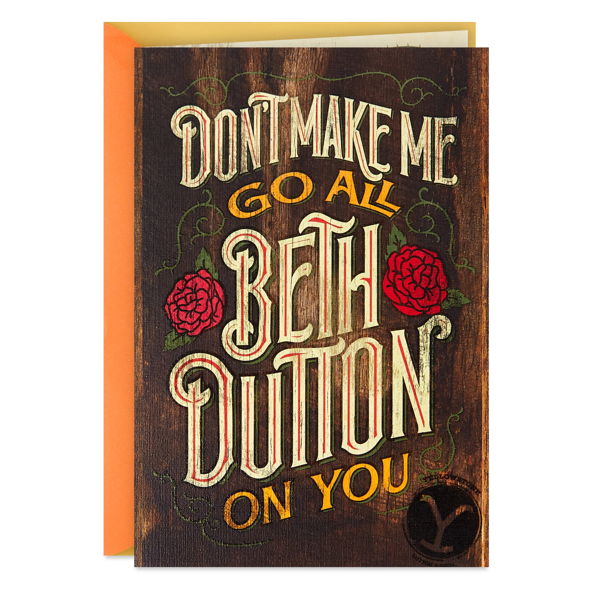 Hallmark Yellowstone Funny Birthday Card with Sticker (Don't Make Me Go ...