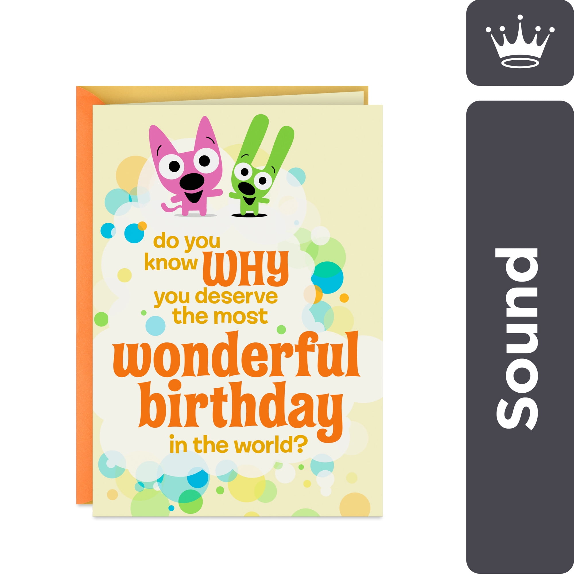 Hallmark hoops & yoyo Birthday Card with Sound (You're Wonderful to ...