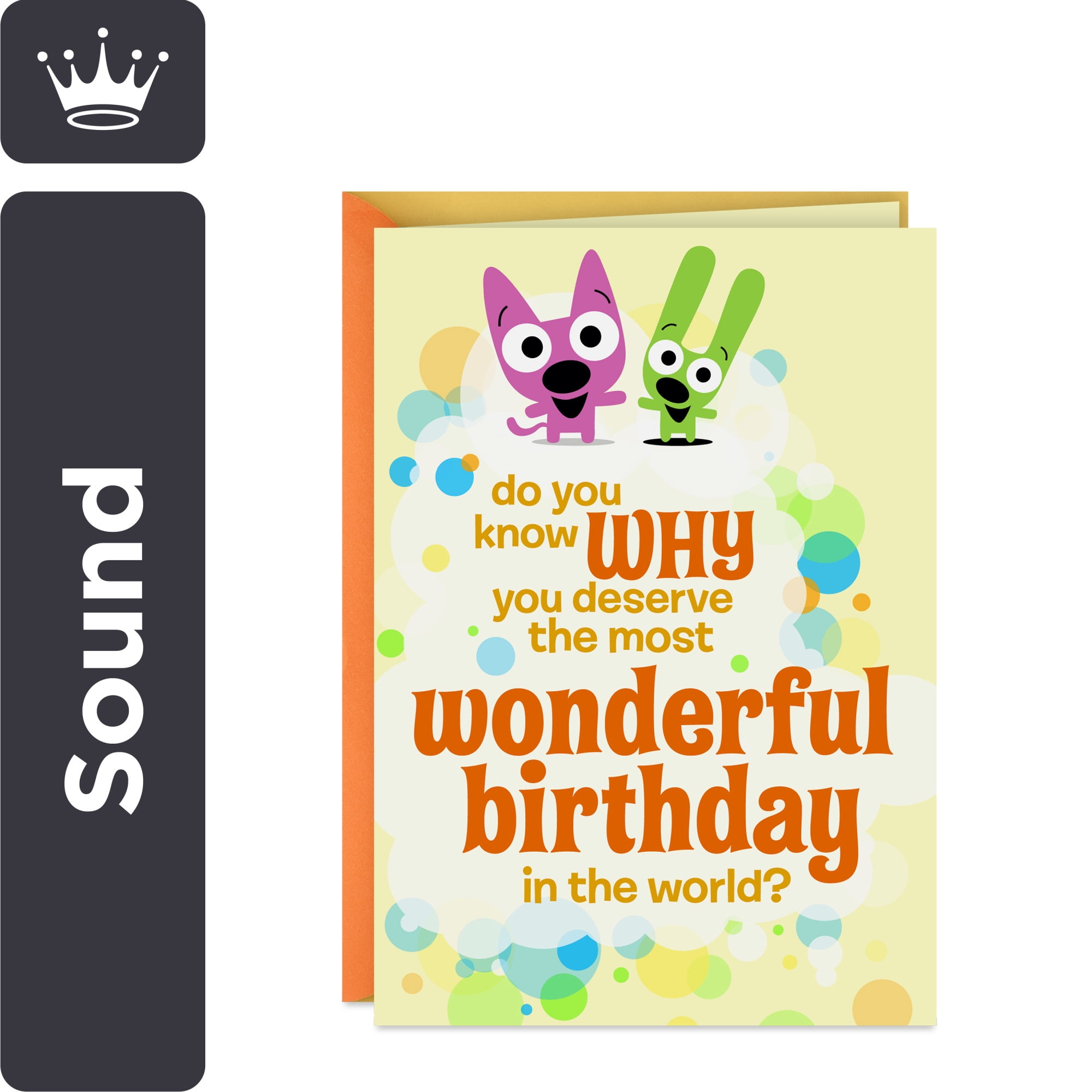 Hallmark hoops & yoyo Birthday Card with Sound (You're Wonderful to ...