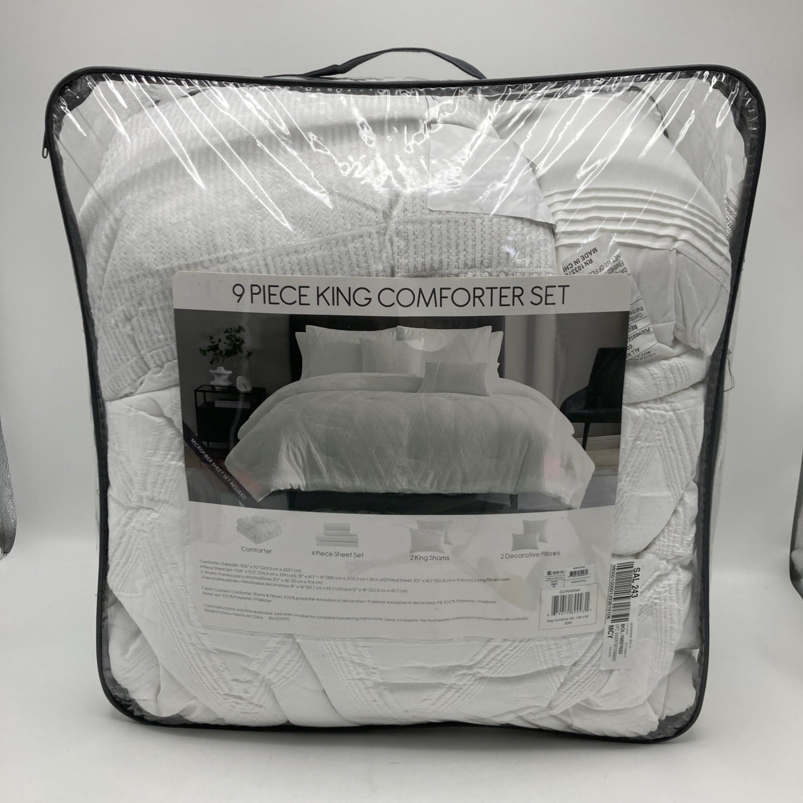 Hallmart Collectibles Goranna 9-Pc. Comforter Set, California King ...