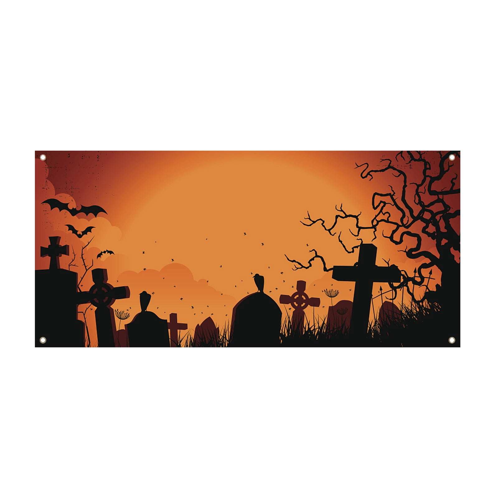 Hallo-ween Decorations,70 .8X 157.4 Inches Hallo-ween Garage Door ...