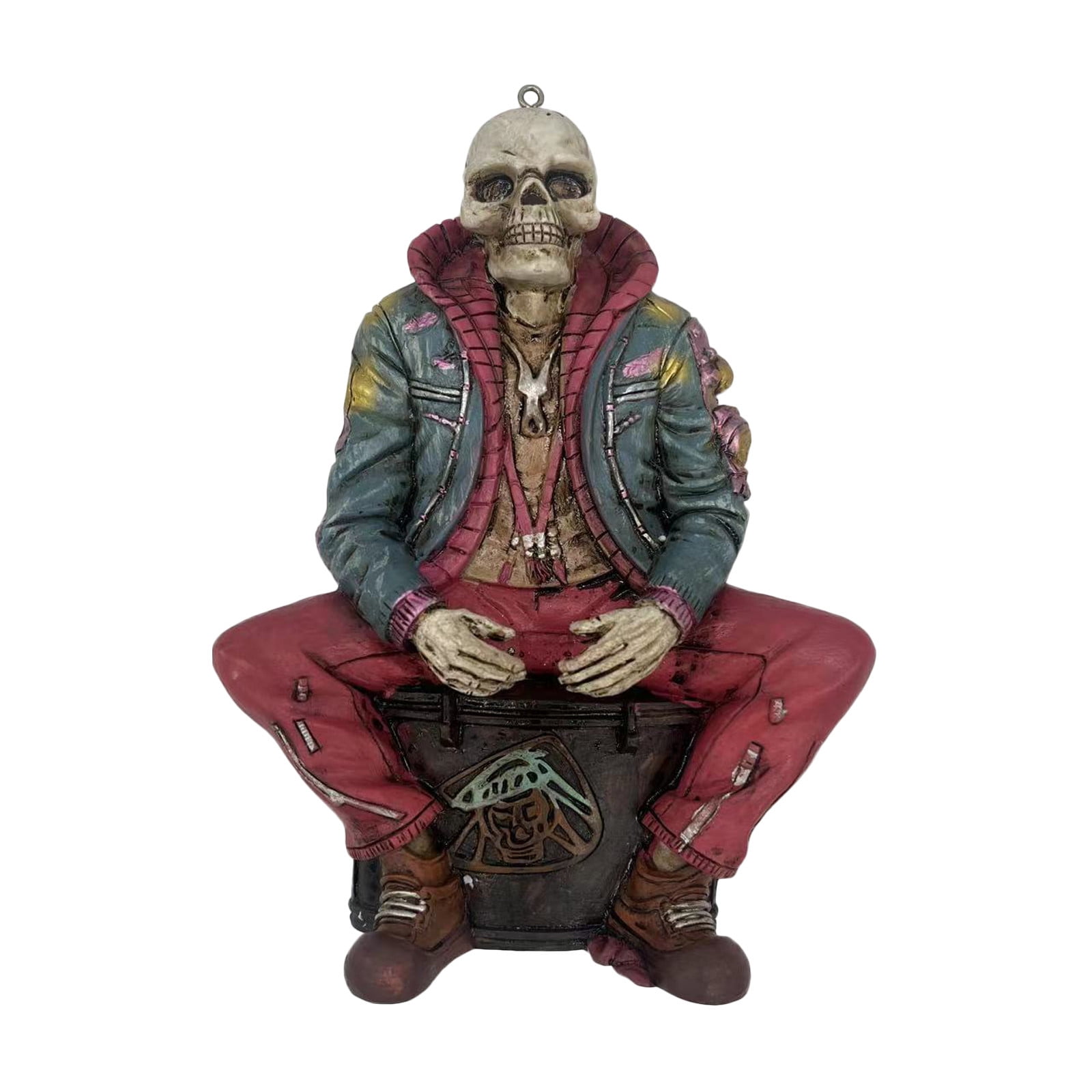 Hallo-ween Decorations,Funny Skeleton Statue Skeleton Rock Band ...