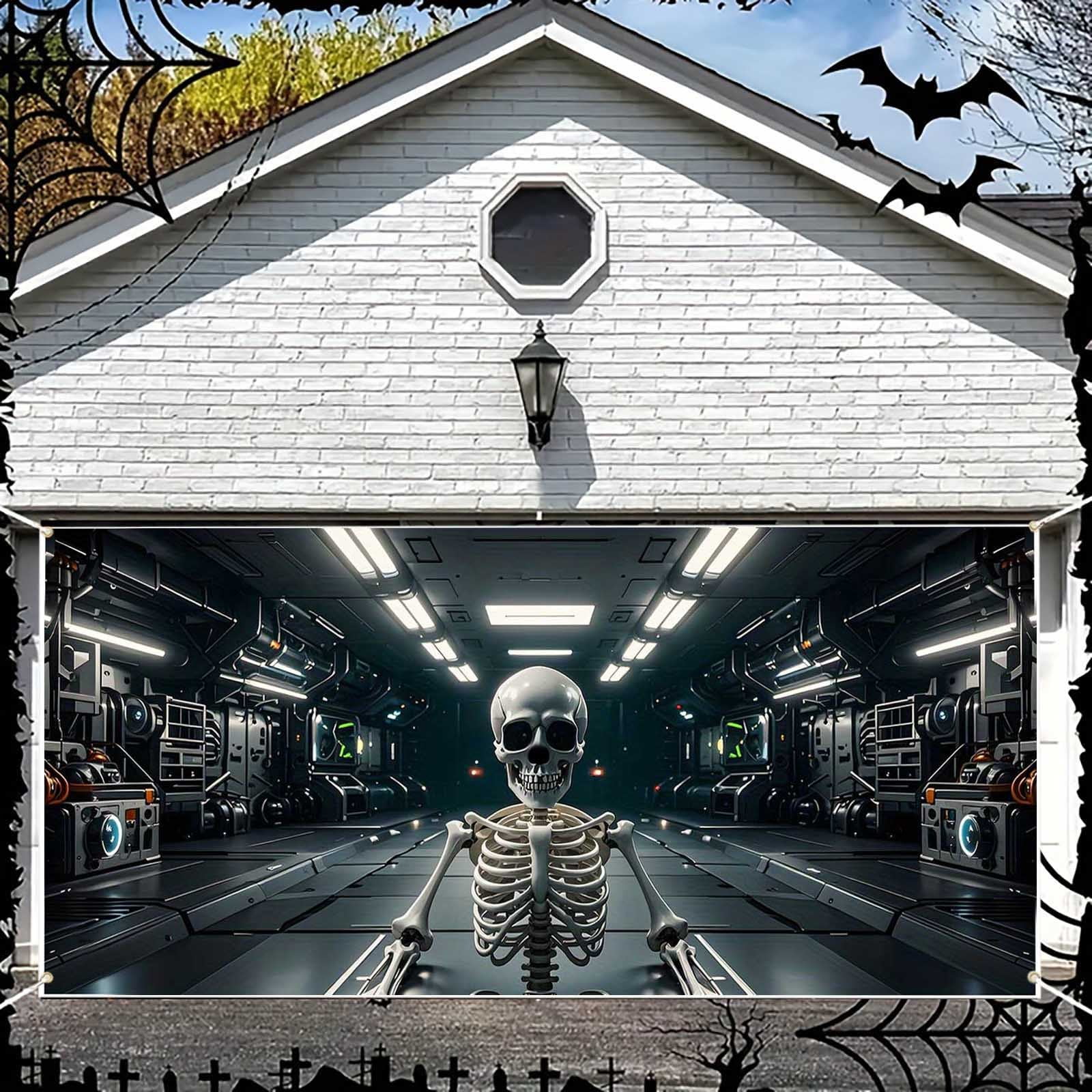 Hallo-ween Decorations, Garage : Hallo-ween Themed Banner With Haunting Graphics Perfect For Car ...