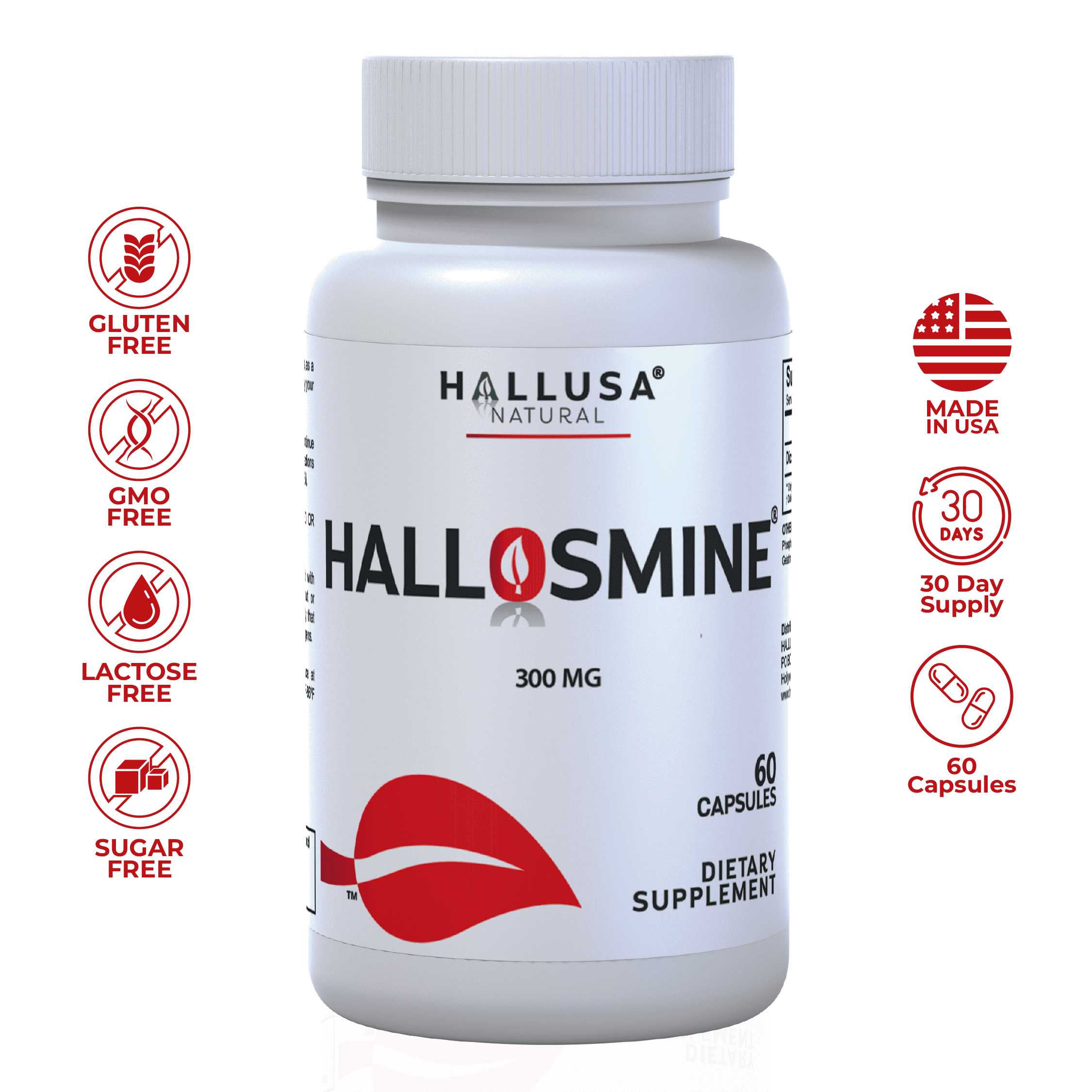 HALLUSA NATURAL Diosmin Circulation Supplement, Vein and Leg Health ...