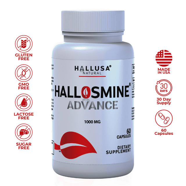 HALLUSA Hallosmine Diosmin 1000mg Pills for Hemorrhoids, Swelling, Vein ...