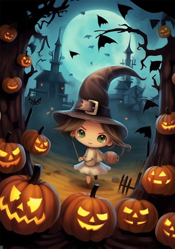 All Hallow'S Eve Witch Girl Castle Haunted Halloween 200 Piece Jigsaw ...