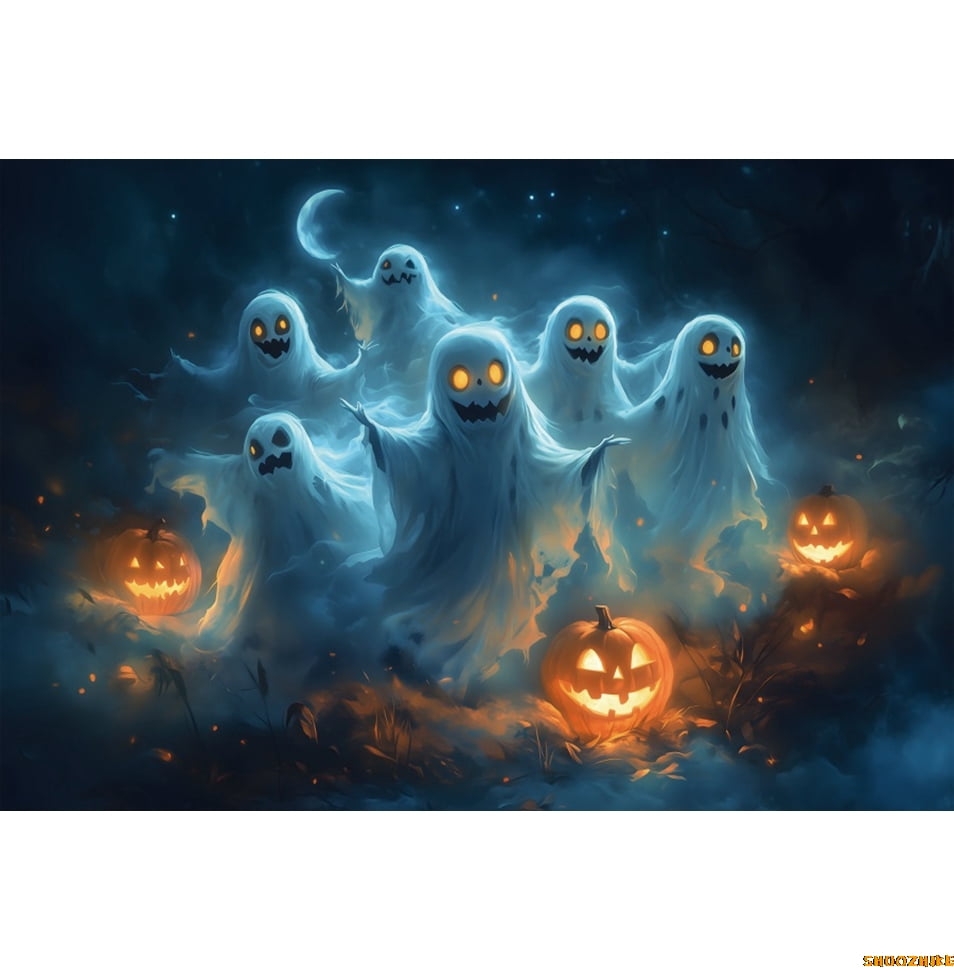 Hallowe Backdrop Night Death Soul Family Party Kids Portrait ...
