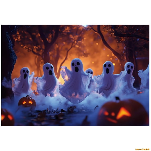 Hallowe Backdrop Night Death Soul Family Party Kids Portrait ...