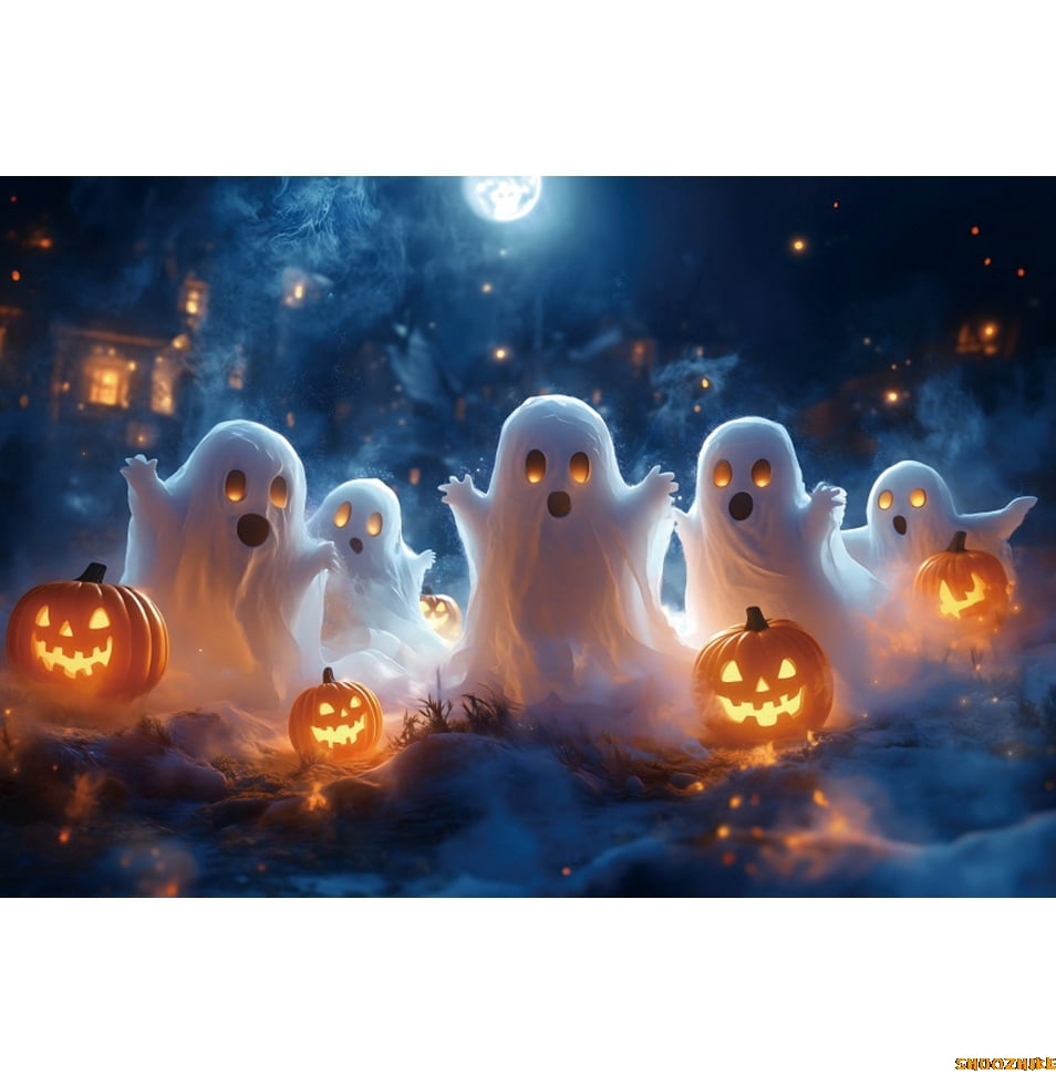 Hallowe Backdrop Night Death Soul Family Party Kids Portrait ...