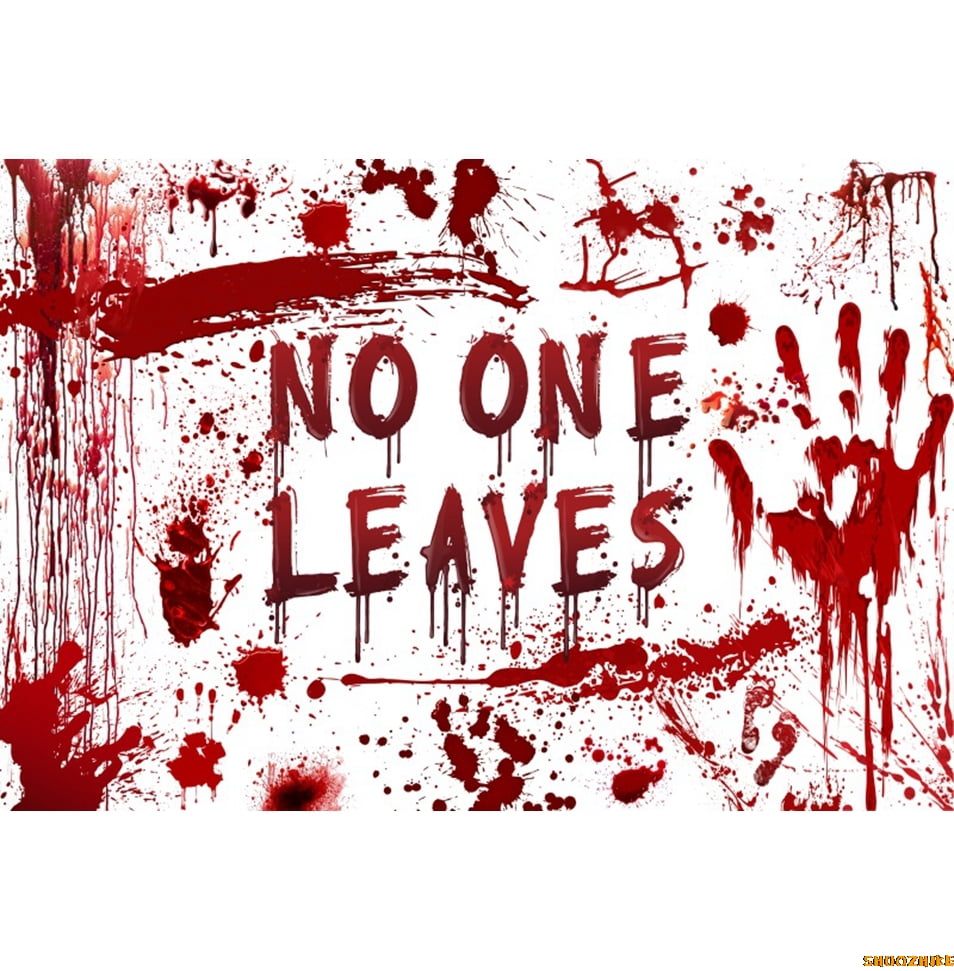 Hallowe Blood Handprint Backdrop Horror Zombie Death Kids Portrait ...