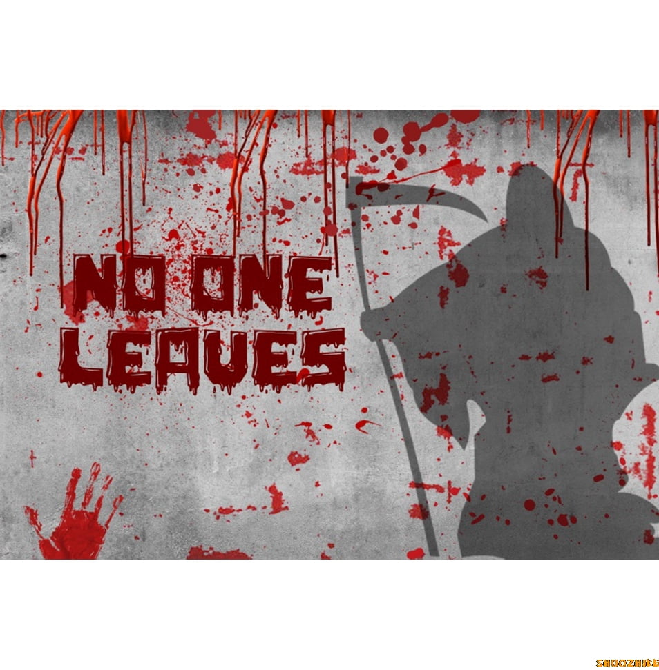 Hallowe Blood Handprint Backdrop Horror Zombie Death Kids Portrait ...