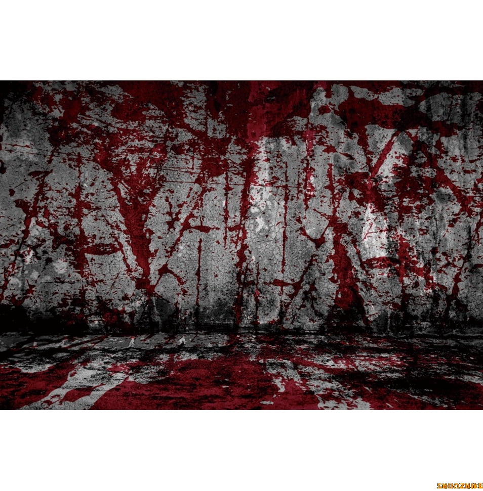 Hallowe Blood Handprint Backdrop Horror Zombie Death Kids Portrait ...