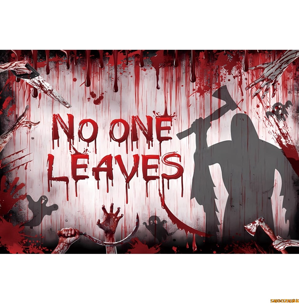 Hallowe Blood Handprint Backdrop Horror Zombie Death Kids Portrait ...