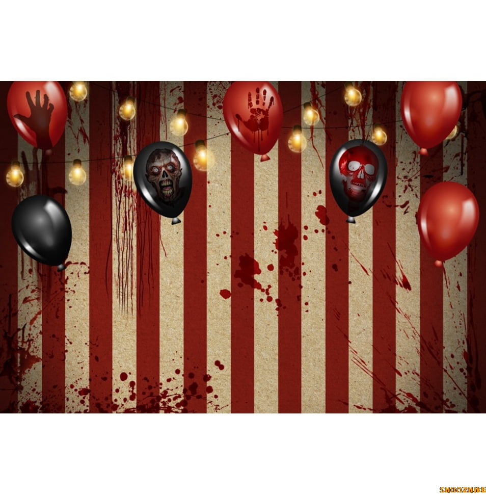 Hallowe Blood Handprint Backdrop Horror Zombie Death Kids Portrait ...