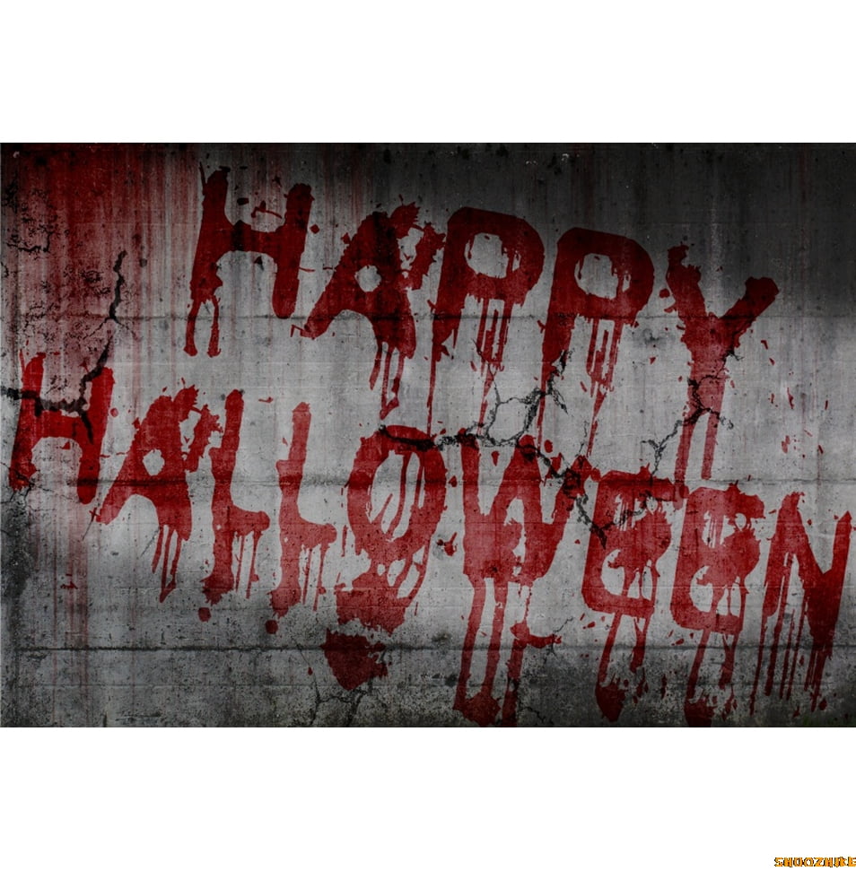 Hallowe Blood Handprint Backdrop Horror Zombie Death Kids Portrait ...