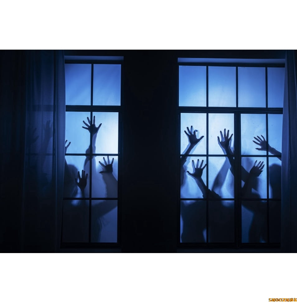 Hallowe Blood Handprint Backdrop Horror Zombie Death Kids Portrait ...