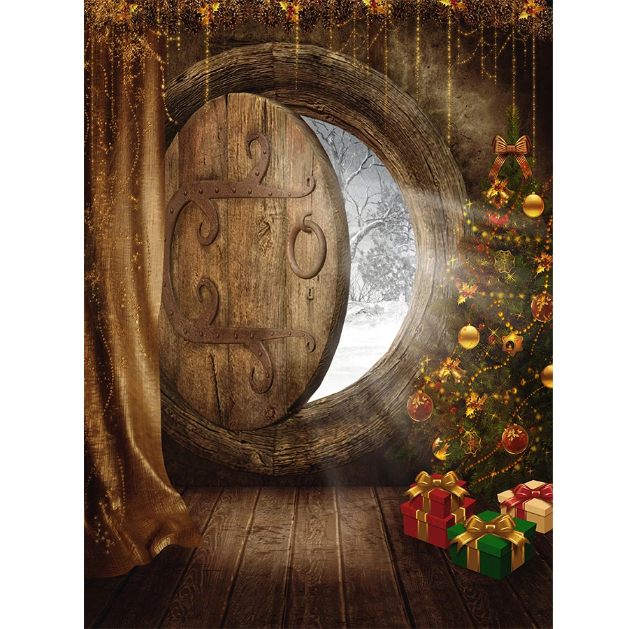 Hallowe Photographi Backdrop Fantasy Magic Gothic Style Door Vinyl ...