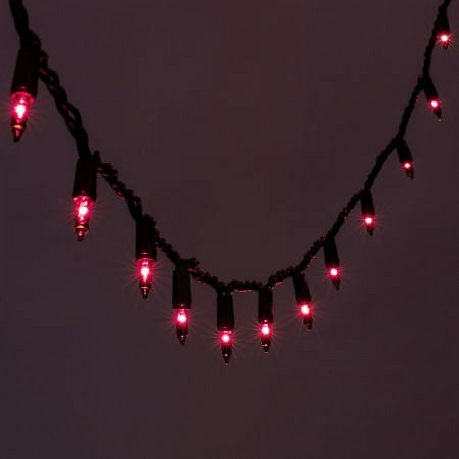 Halloween 100ct Incandescent Purple Flashing Halloween Mini String ...