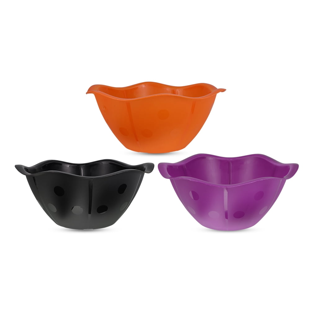 Halloween 13" Snack & Candy Party Treat Bowls 3 Pack - Walmart.com