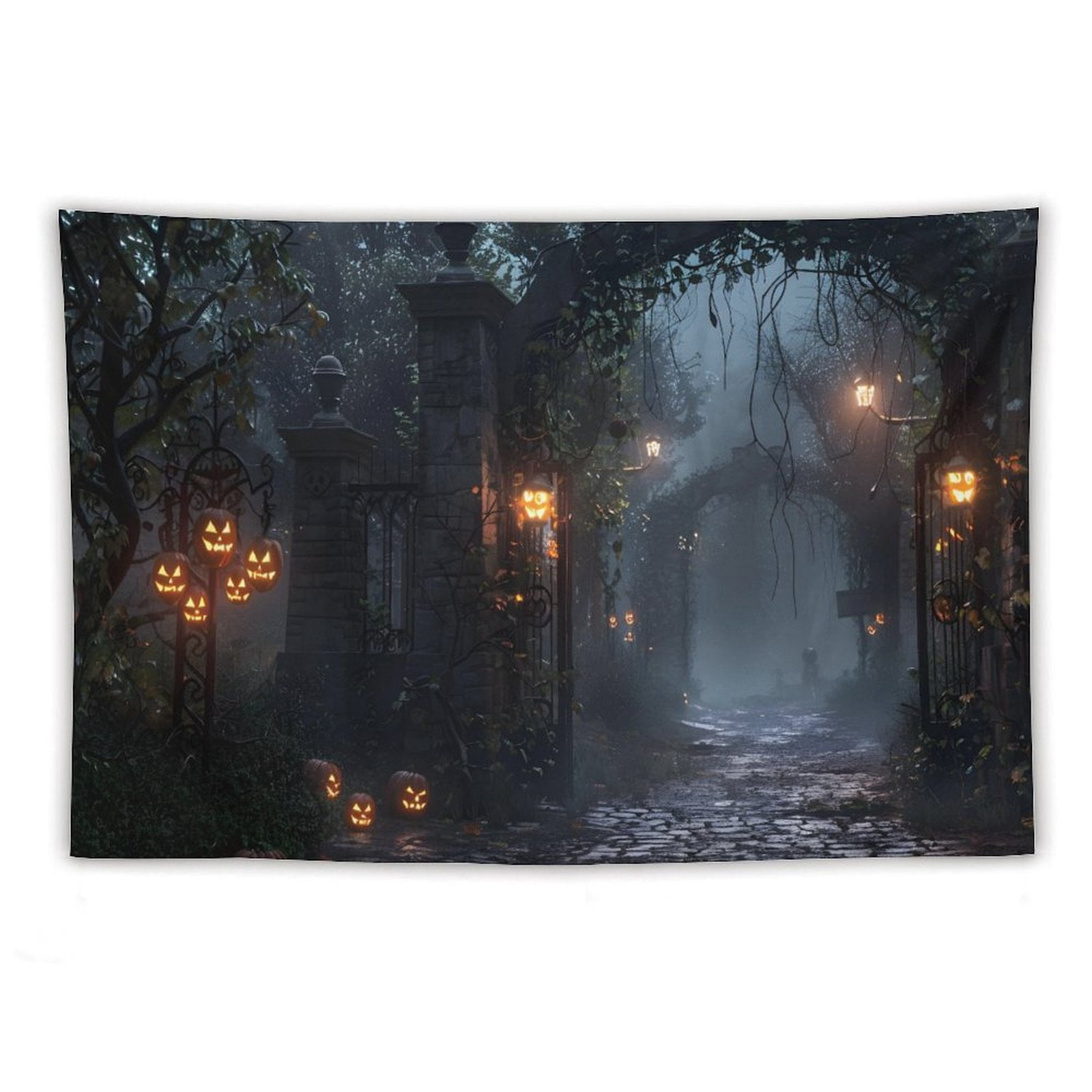Halloween (149) Tapestry, Halloween Spooky Ghost Wall Tapestry for ...