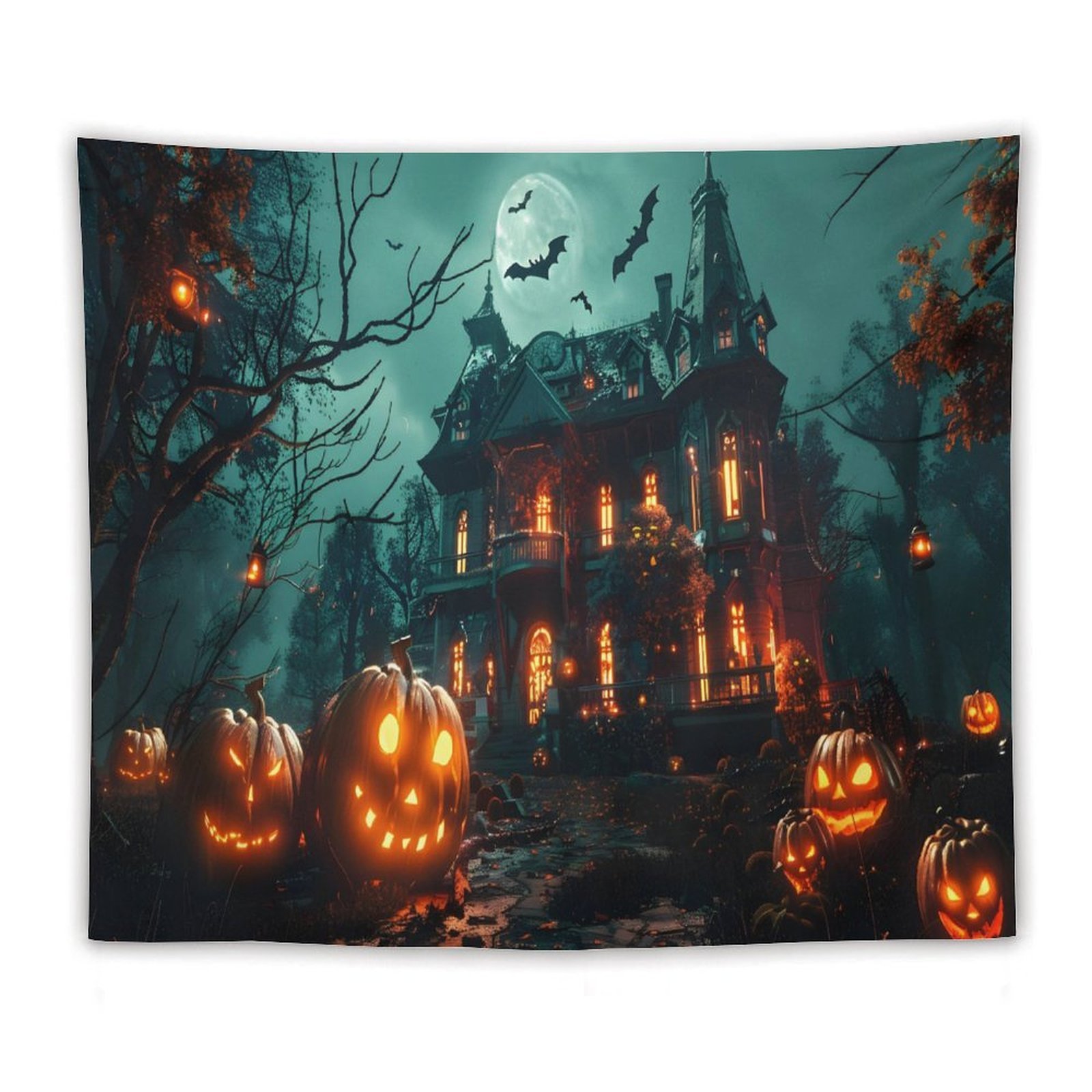Halloween (164) Tapestry, Halloween Spooky Ghost Wall Tapestry for ...