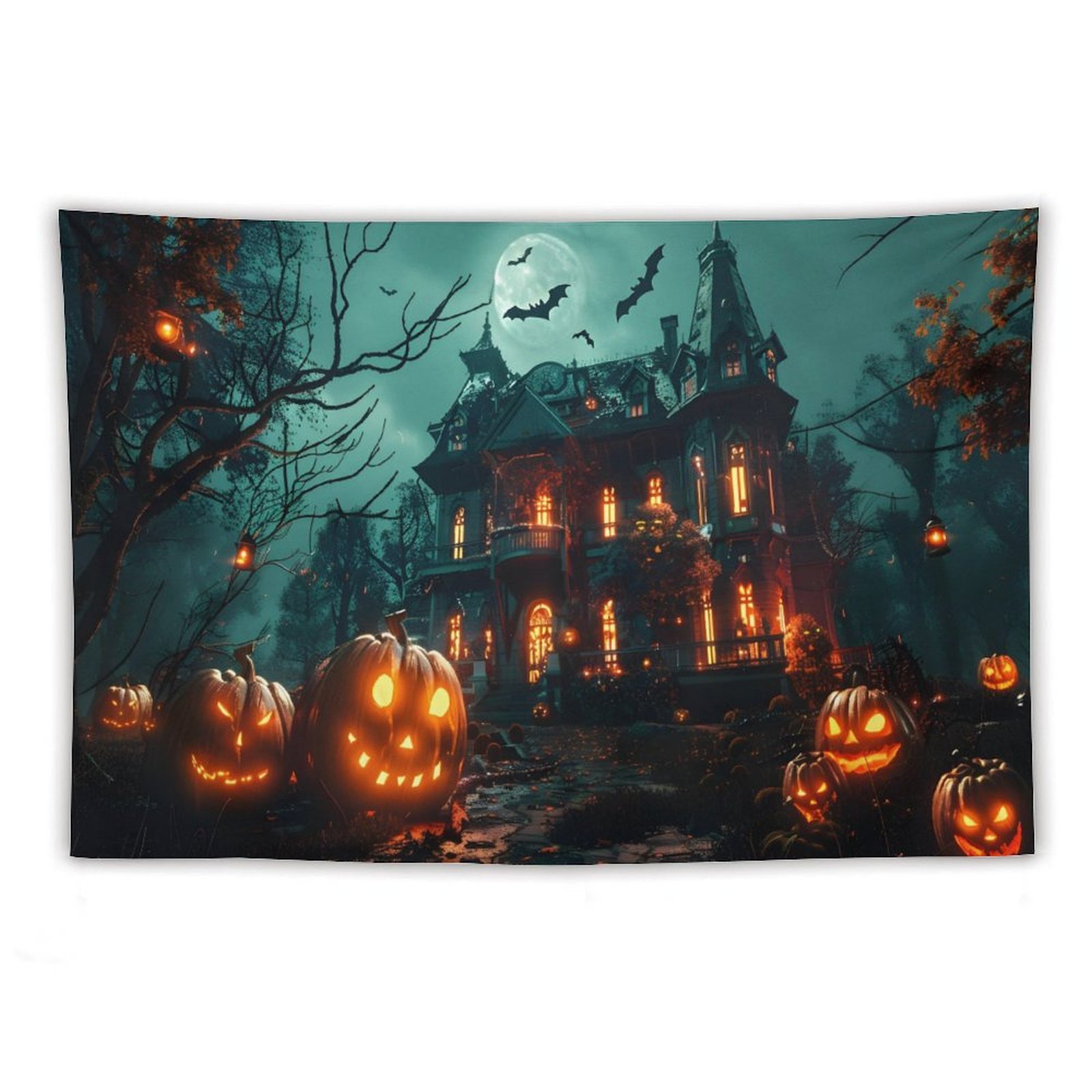 Halloween (164) Tapestry, Halloween Spooky Ghost Wall Tapestry for ...