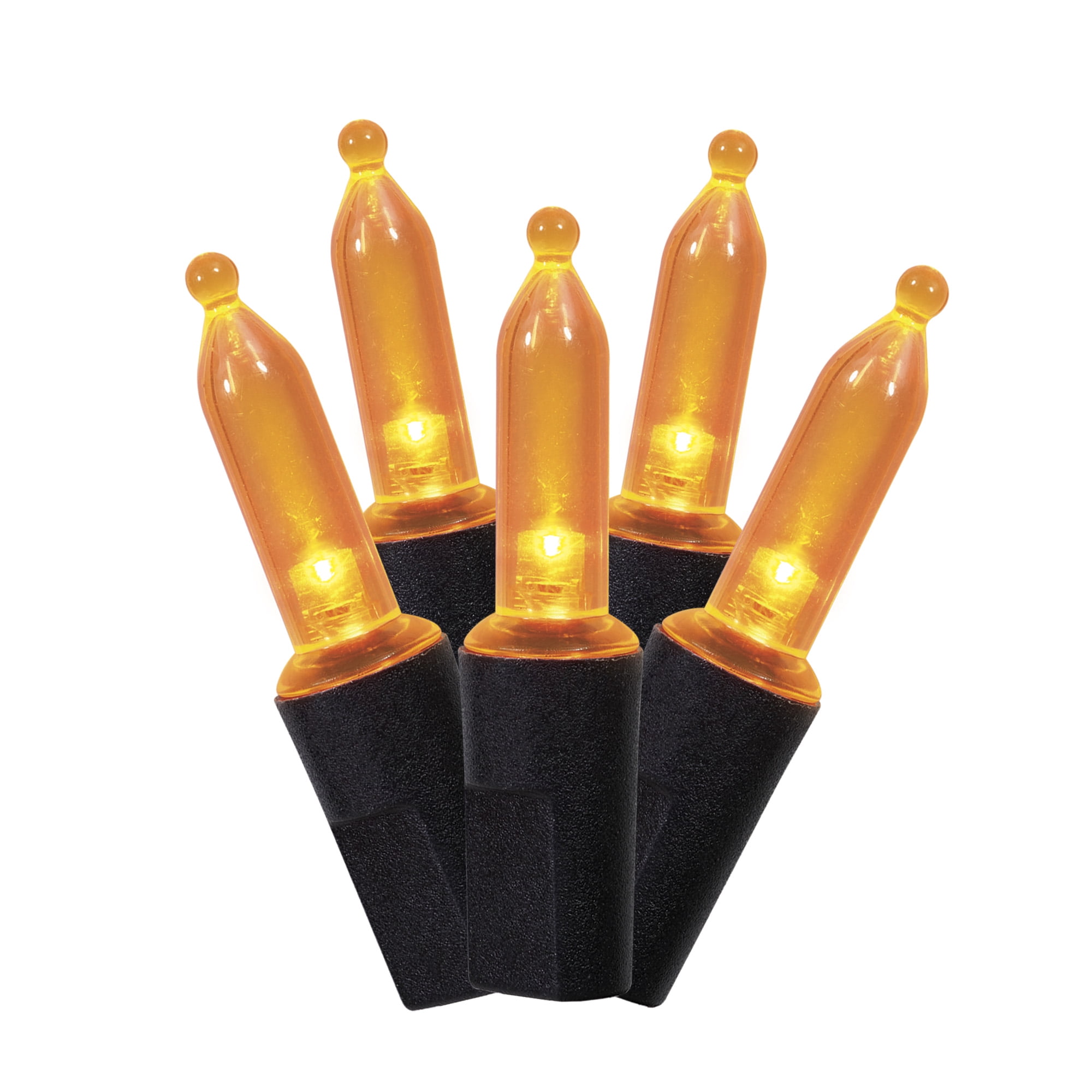 Halloween 200-Count Indoor/Outdoor Orange LED Mini Lights with AC ...