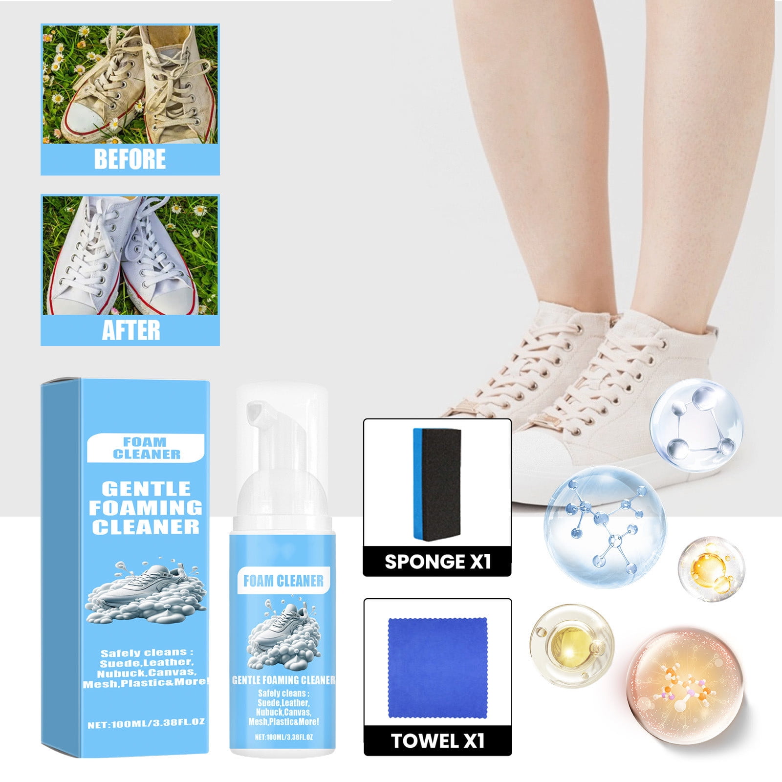 Halloween 2024 Shoe Cleaner Foam Sneaker Cleaner To Clean Dirt Stains ...
