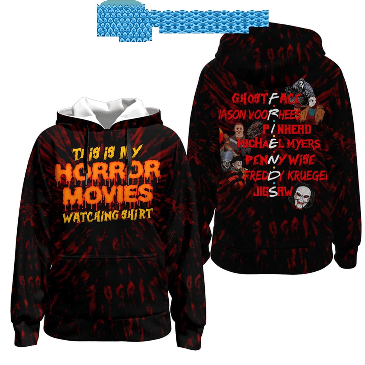 Halloween 2024 This Is My Horror Movie Watching Hoodie T-Shirt ...